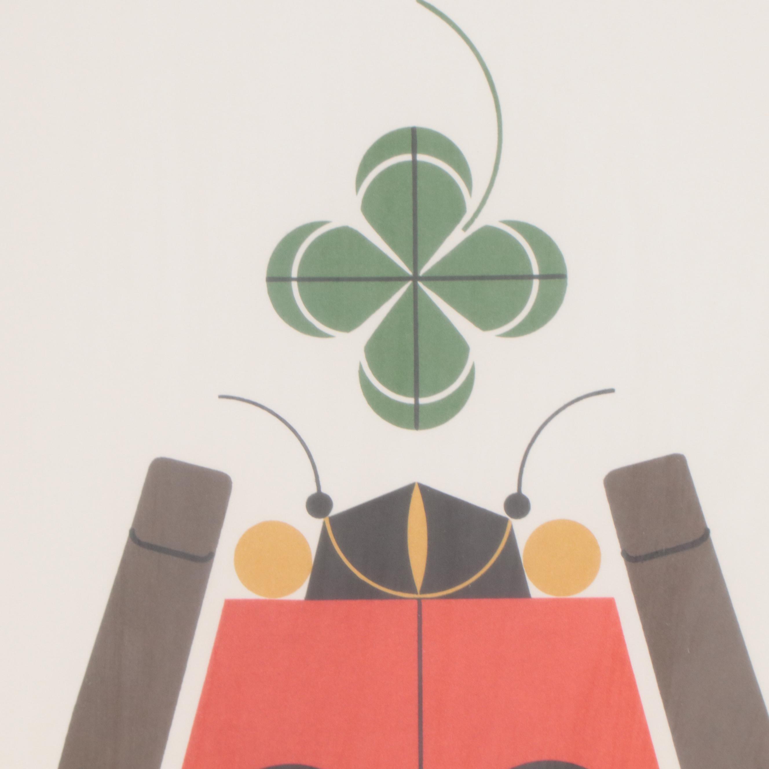 Charley Harper Lithograph "Lucky Ladybug," 1983 | EBTH