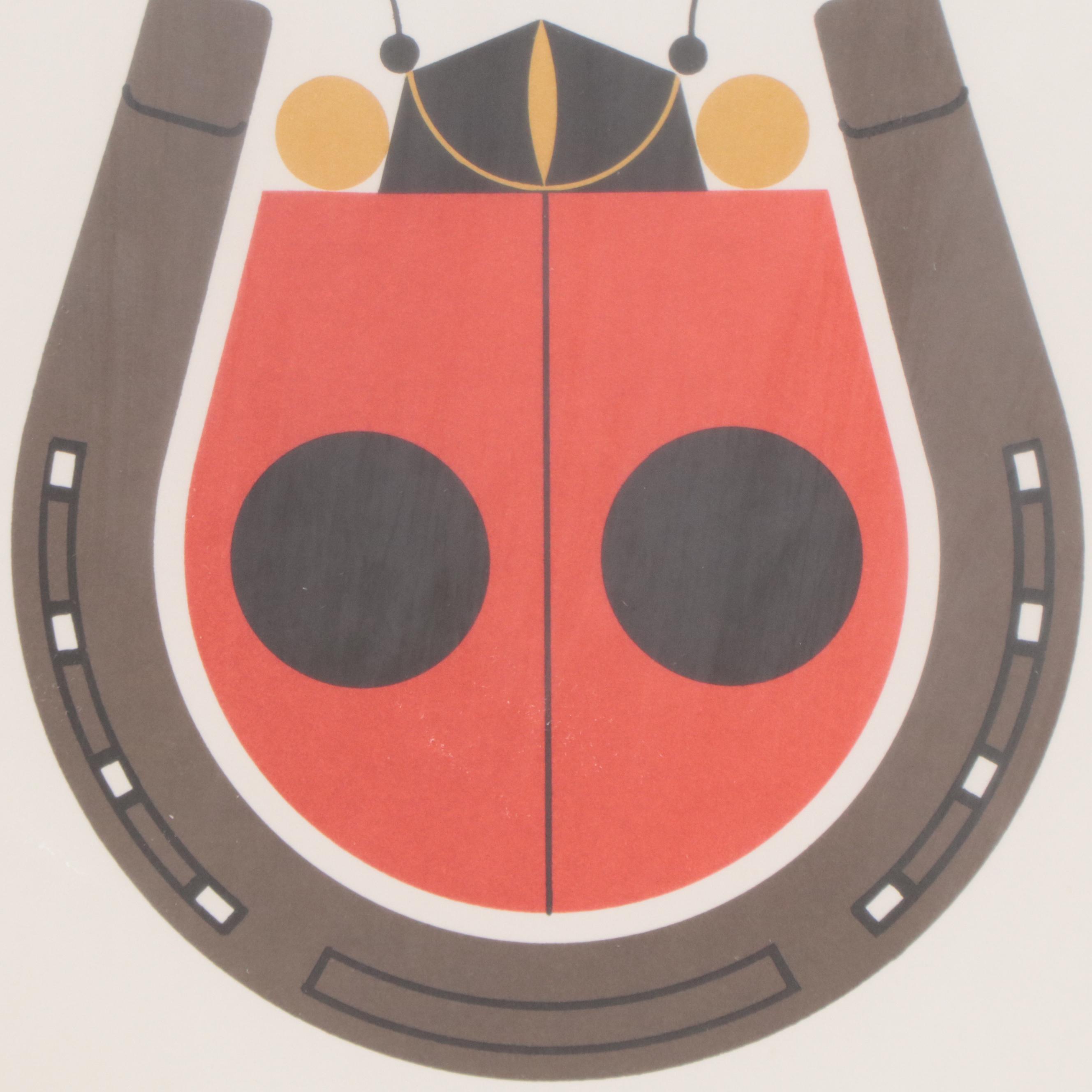 Charley Harper Lithograph "Lucky Ladybug," 1983 | EBTH