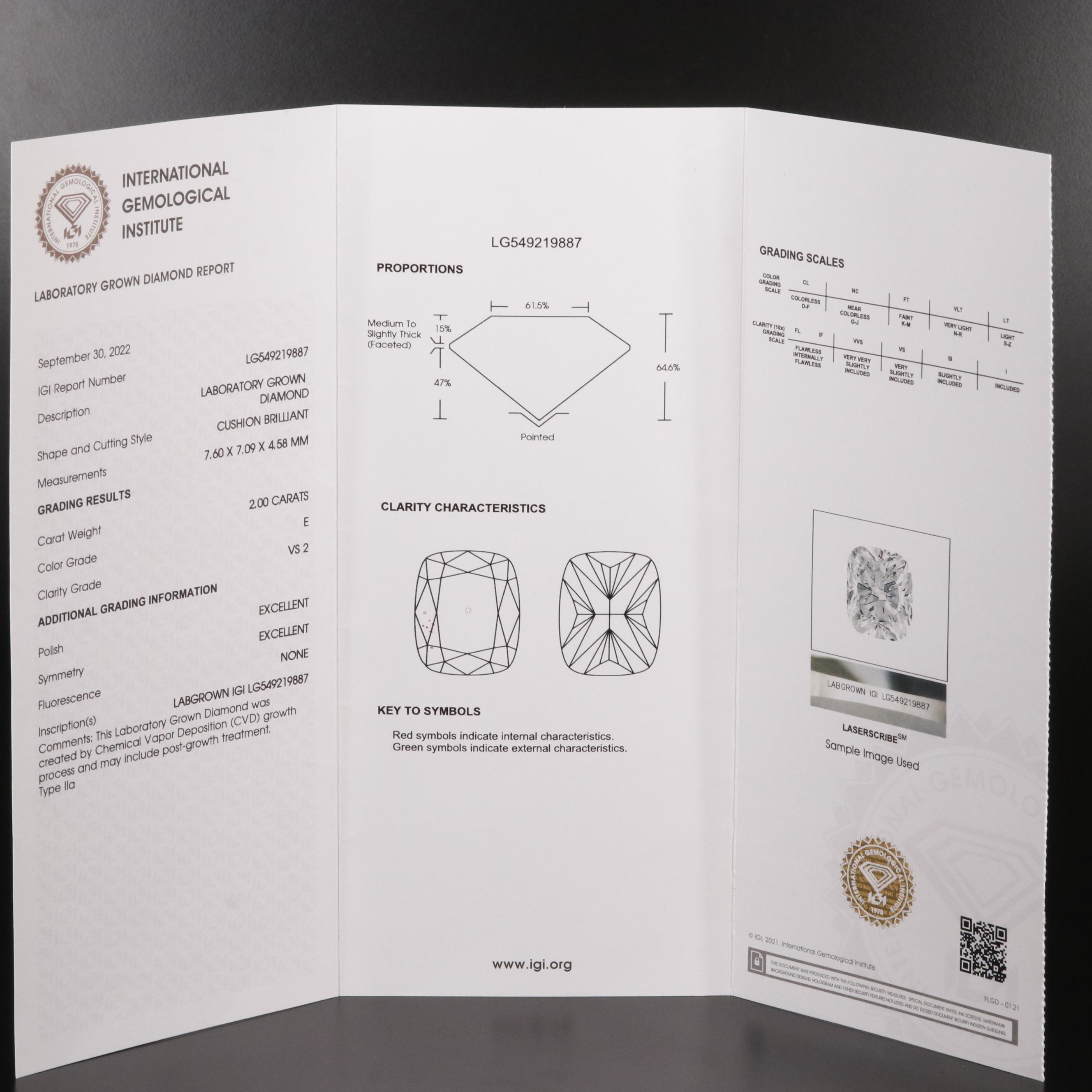 Loose 2.00 CT Lab Grown Diamond with IGI Report | EBTH