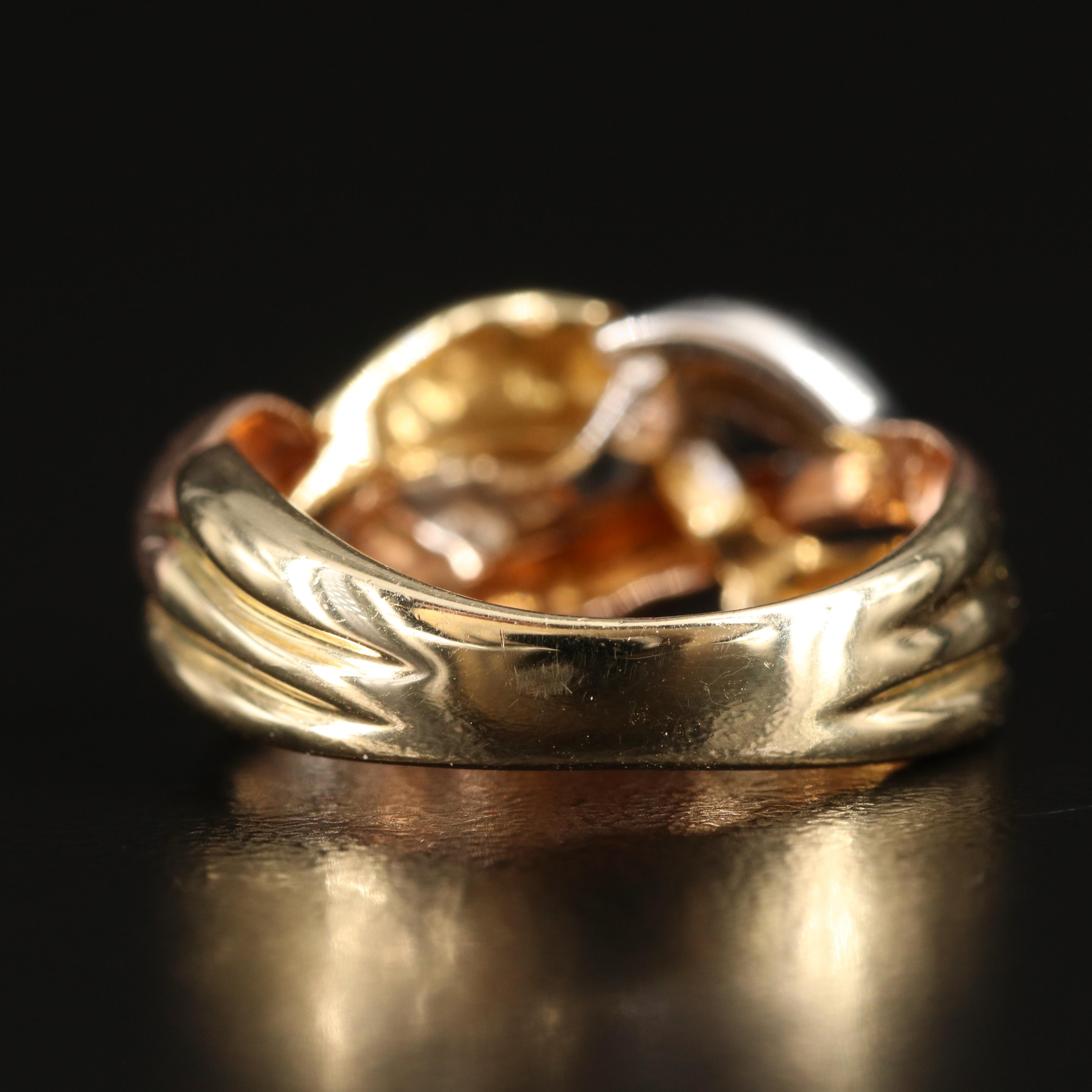 Italian Milor 14K Tri-Color Braided Ring Including Rose Gold | EBTH