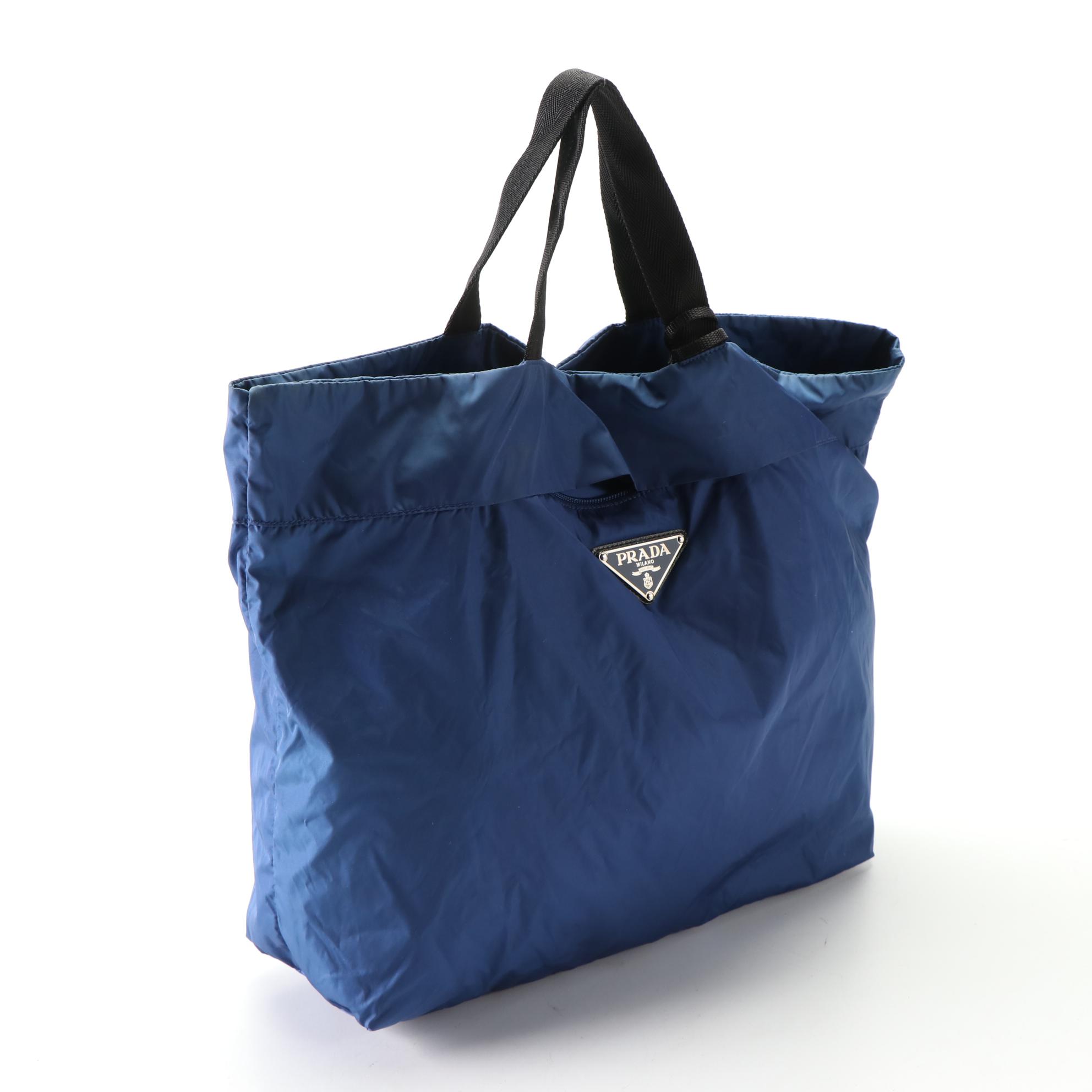 Prada Packable Tote in Nylon with Stuff Bag | EBTH
