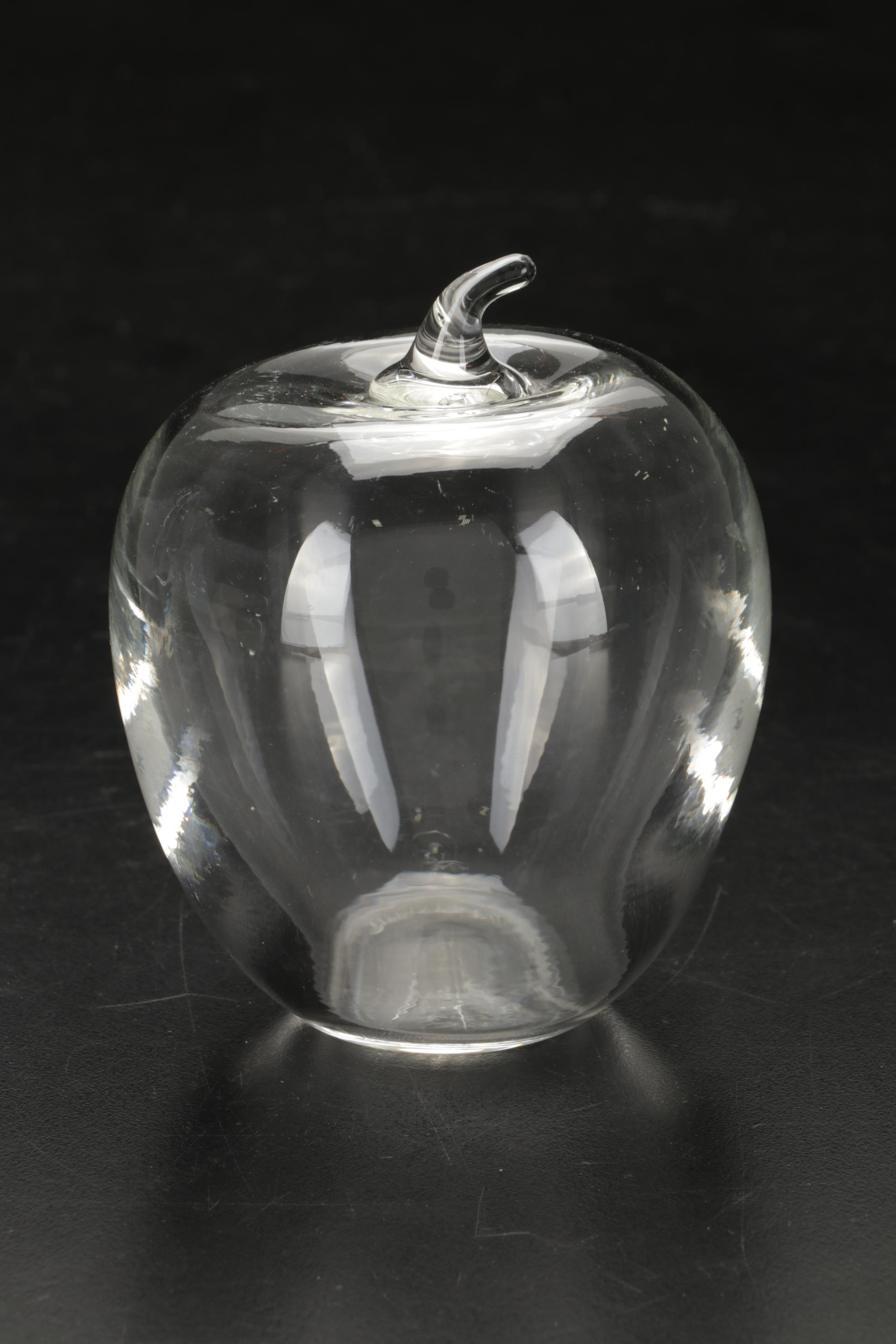 Tiffany & Co. "Apple" Crystal Paperweights | EBTH