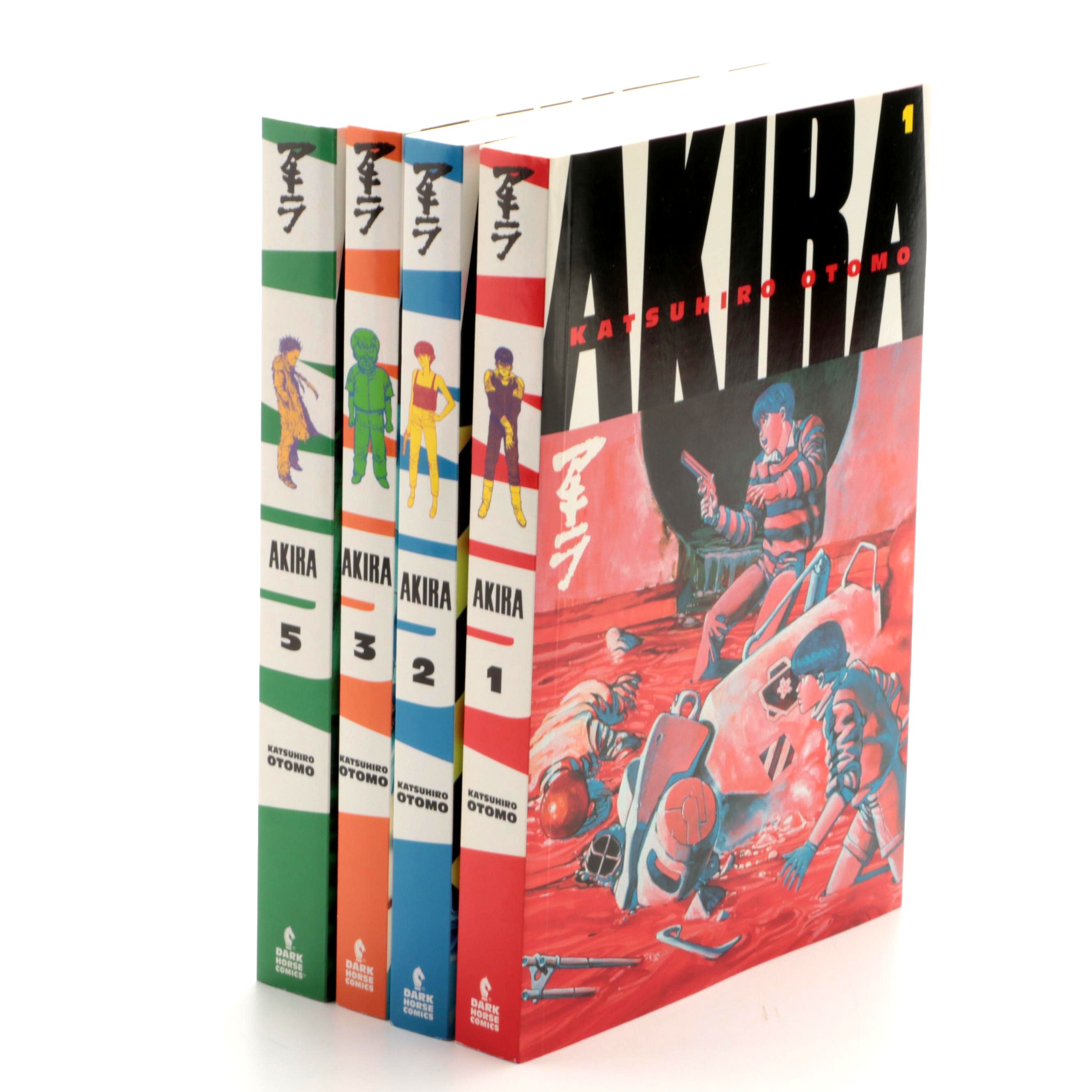 First Edition "Akira" Books 1-3 and Book 5 by Katsuhiro Otomo | EBTH