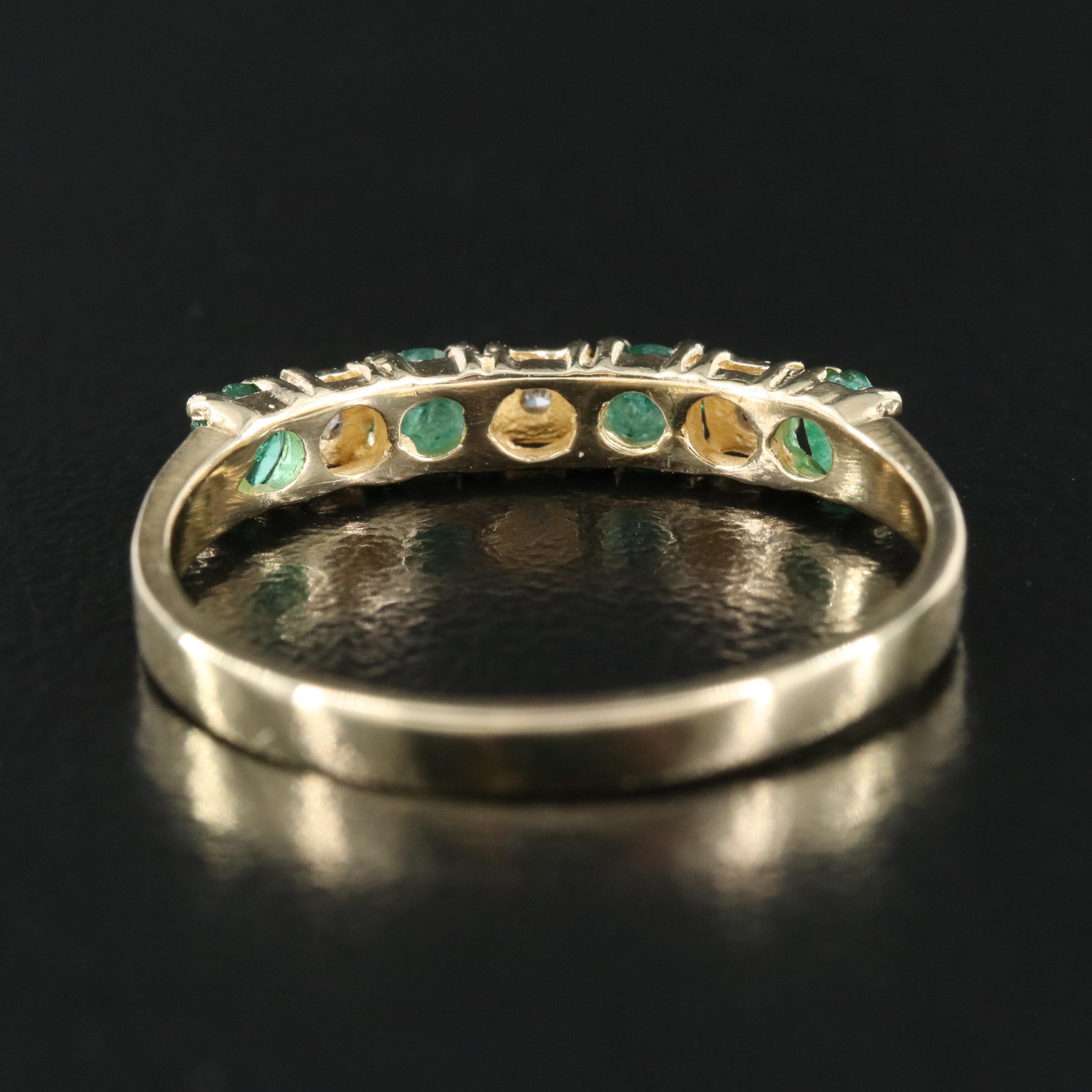 10K Emerald and Diamond Ring | EBTH