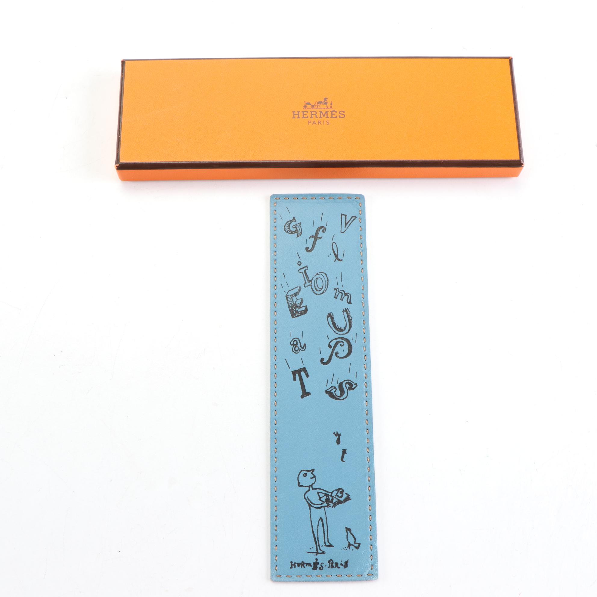 Hermès Letters Bookmark in Lambskin Leather with Box | EBTH