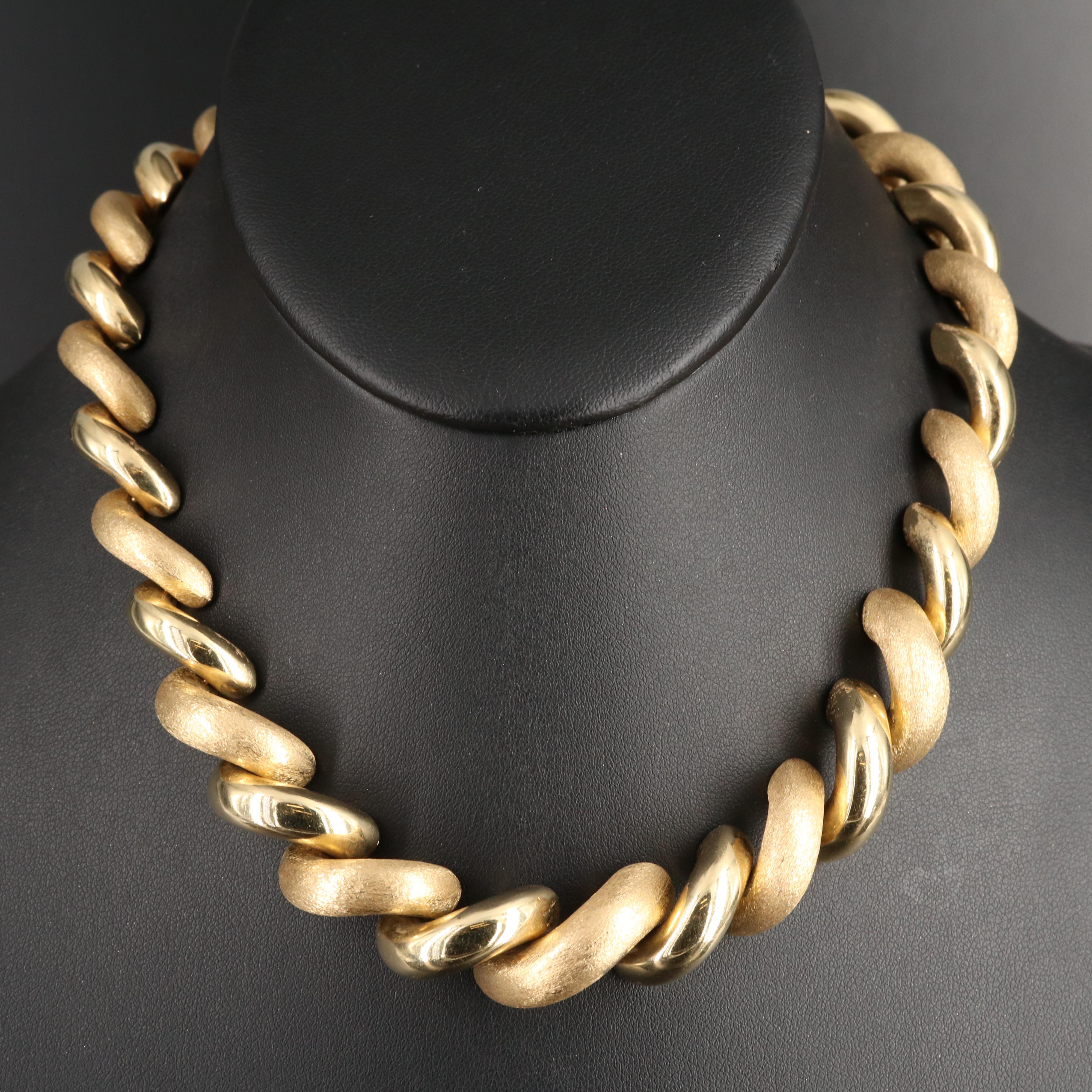 Italian 14K Graduated San Marco Chain Necklace | EBTH