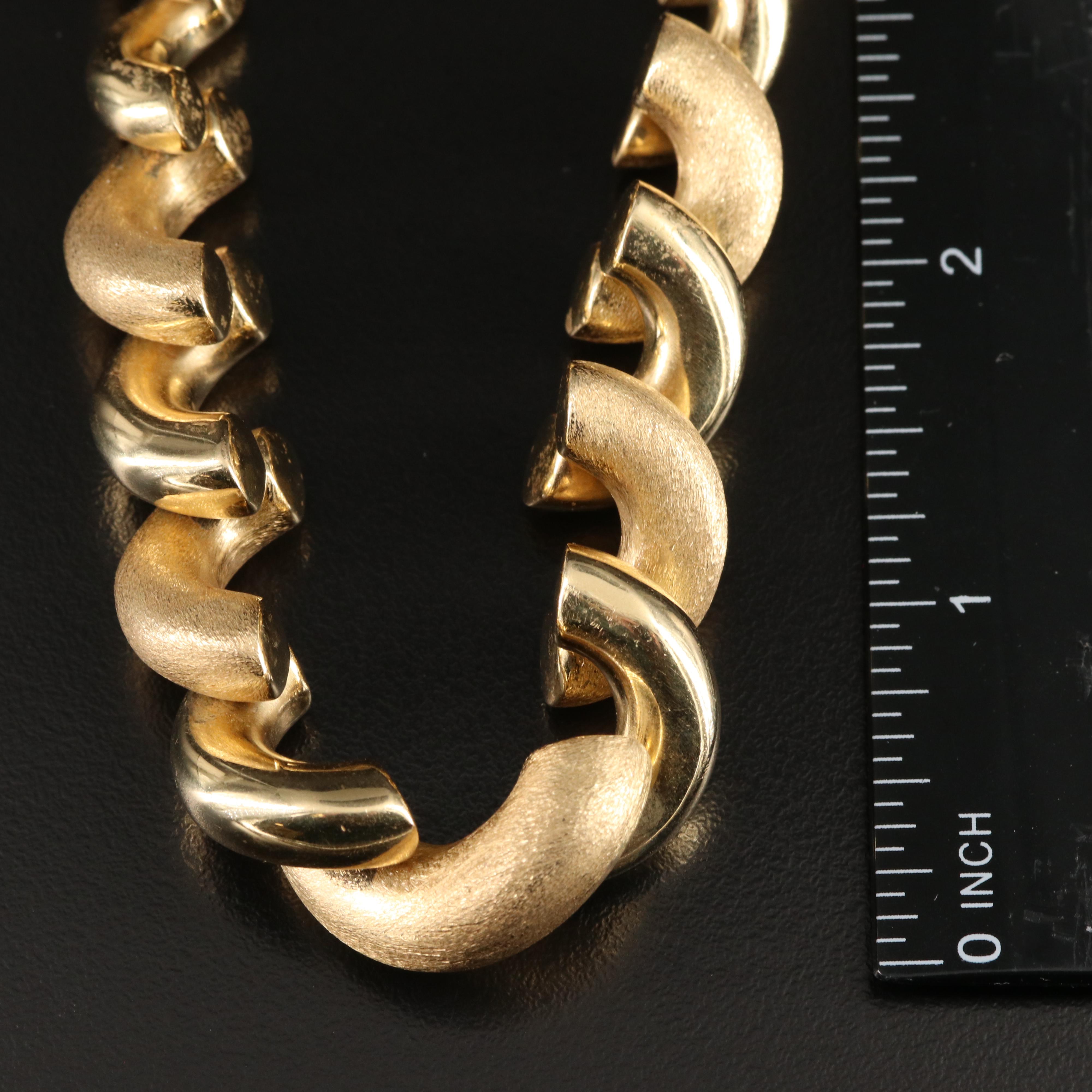 Italian 14K Graduated San Marco Chain Necklace | EBTH