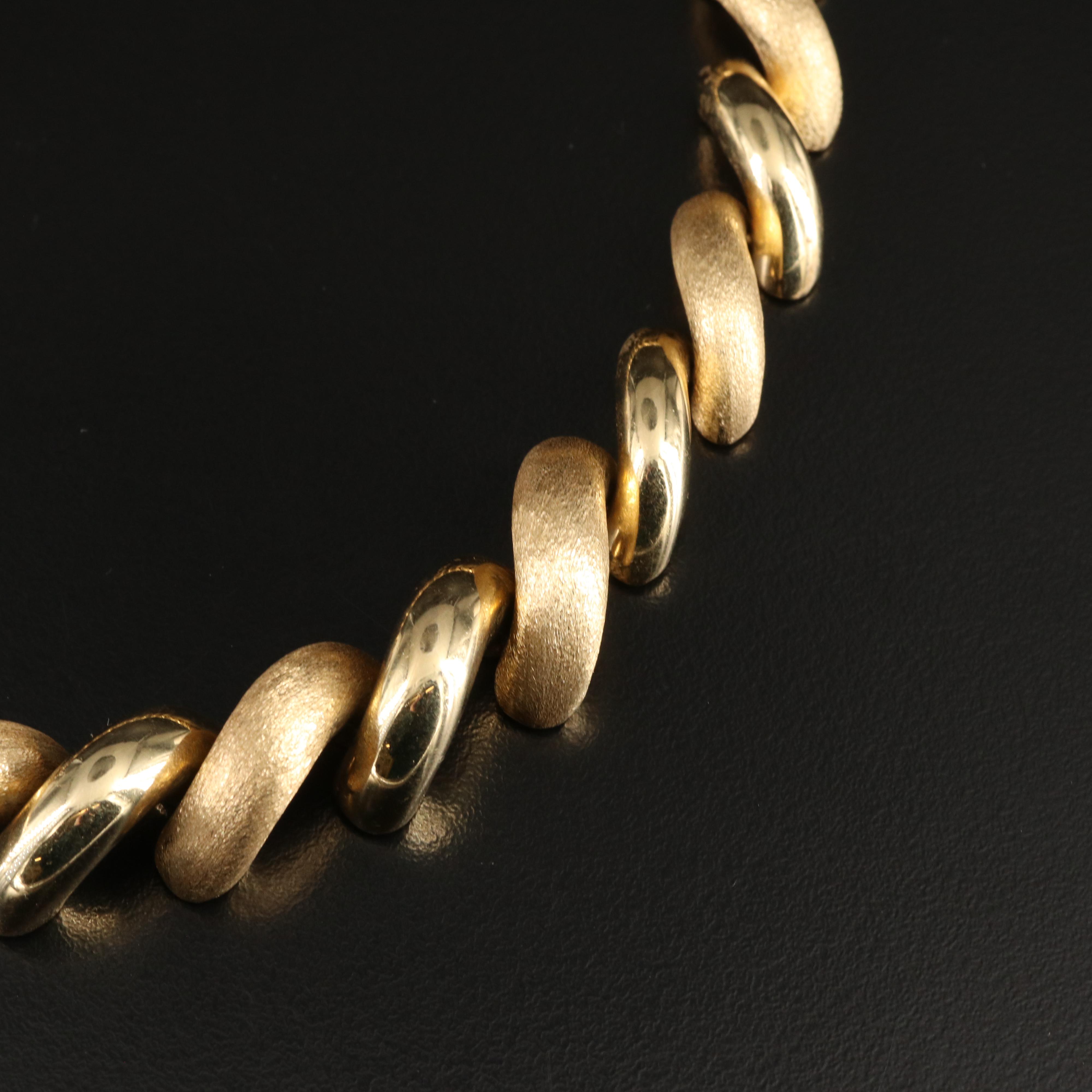 Italian 14K Graduated San Marco Chain Necklace | EBTH