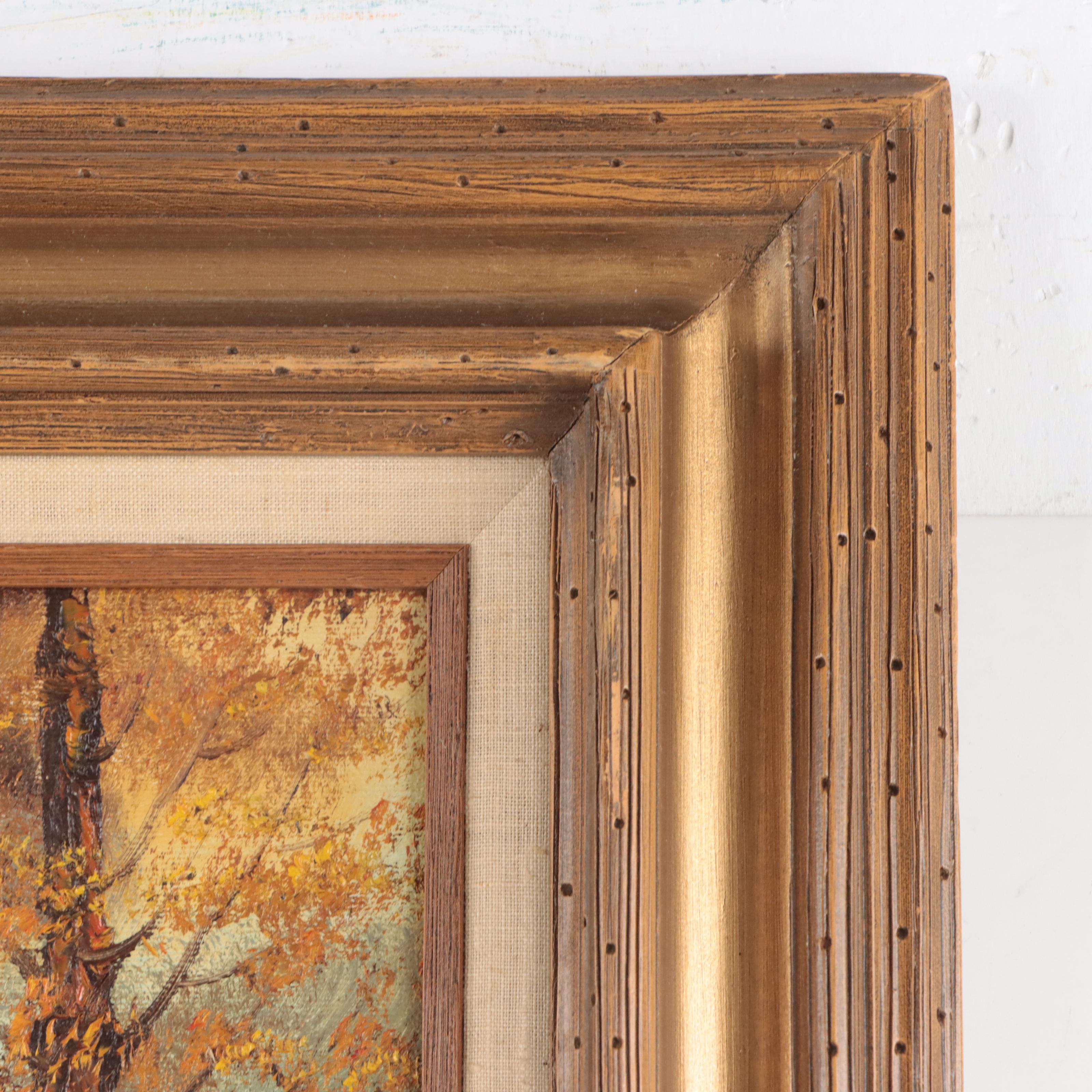 Phillip Cantrell Autumn Landscape Oil Painting, Late 20th Century | EBTH