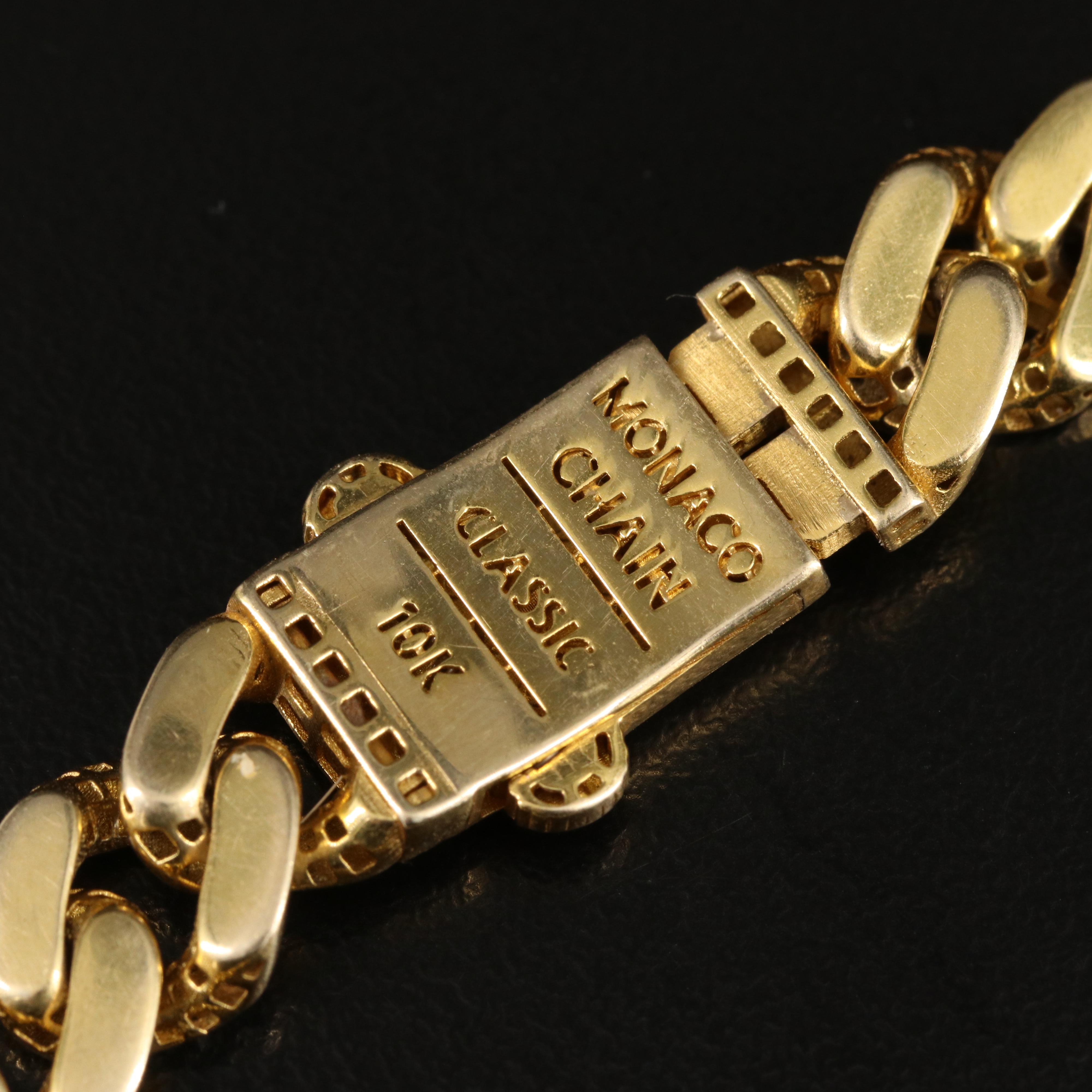 Oro Monaco 10K Curb Chain Bracelet with Diamond Cut Finish | EBTH