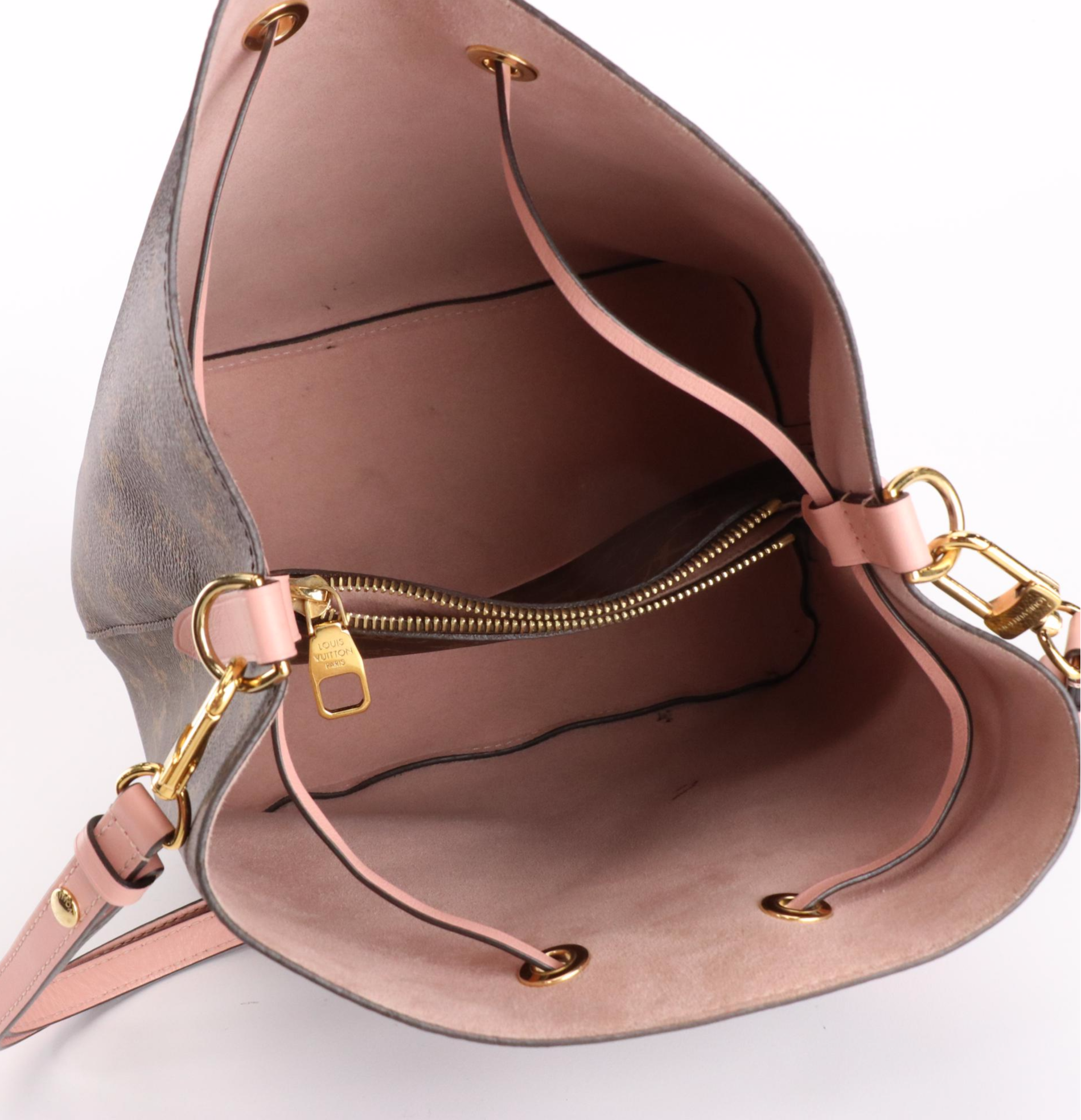 Louis Vuitton NéoNoé MM Bag in Monogram Canvas and Pink Leather Trim | EBTH