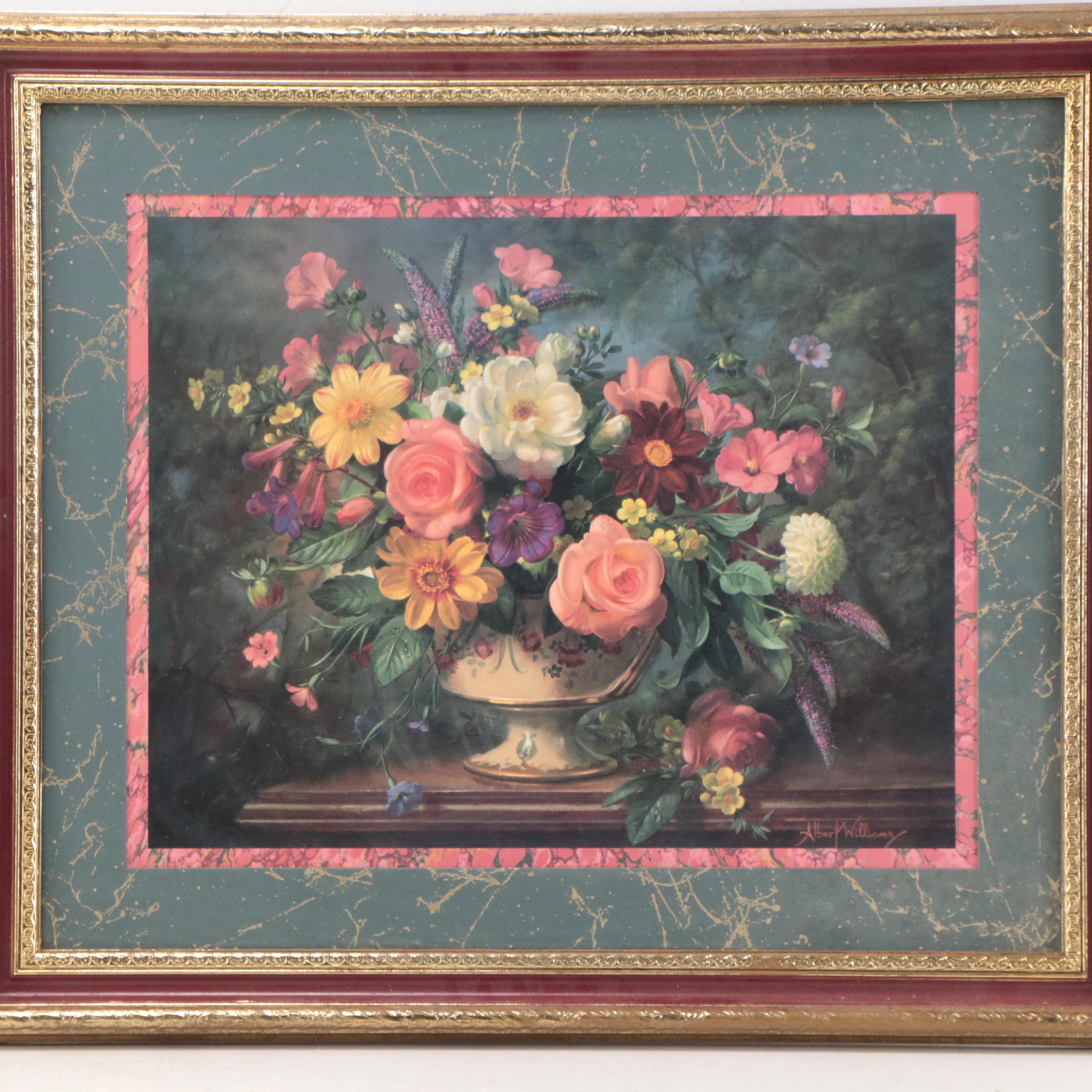 Albert Williams Offset Lithograph of Floral Still Life | EBTH