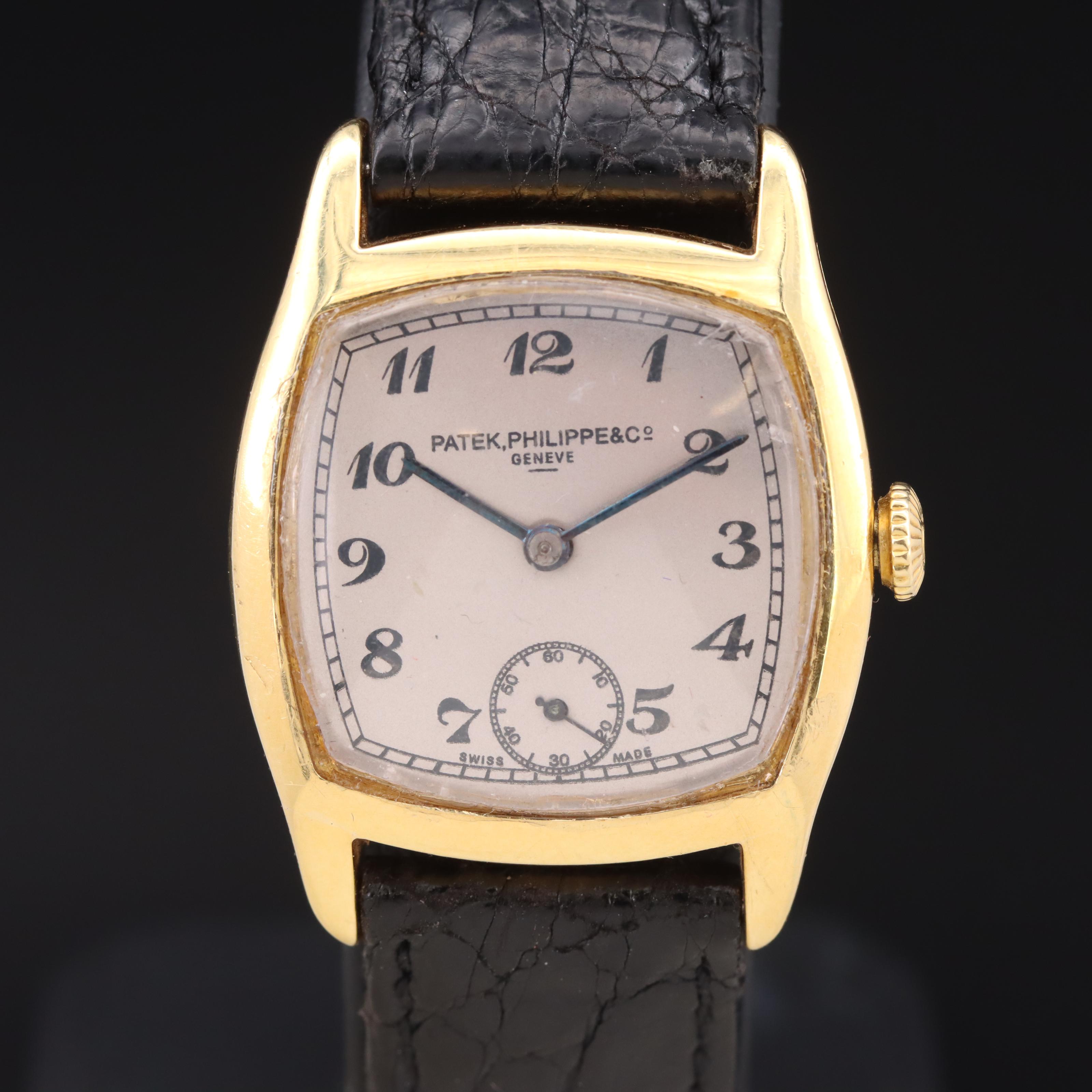 1920s 18K Patek Philippe Cushion Shape Wristwatch | EBTH