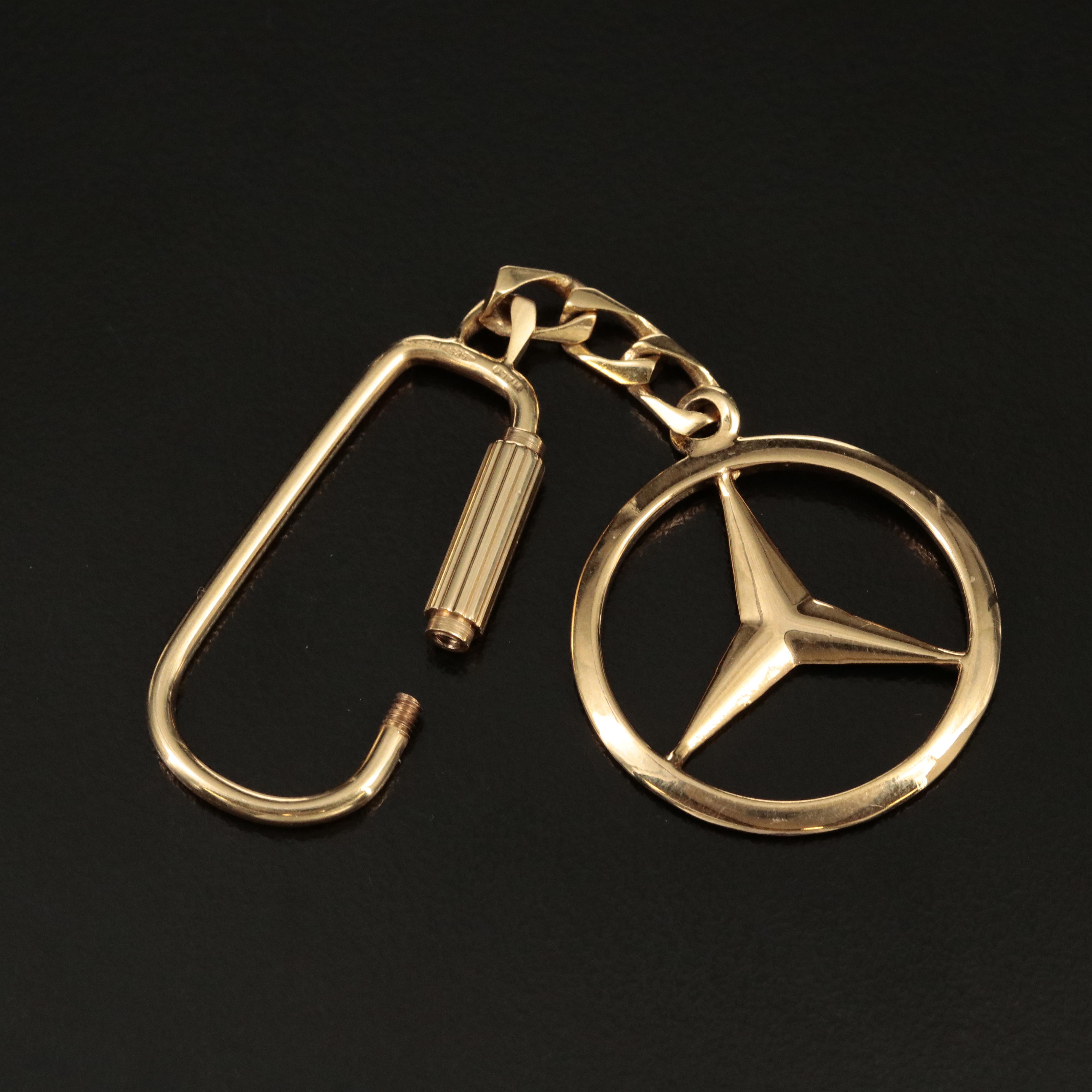 14K Yellow Gold Mercedes Benz Key Holder | EBTH