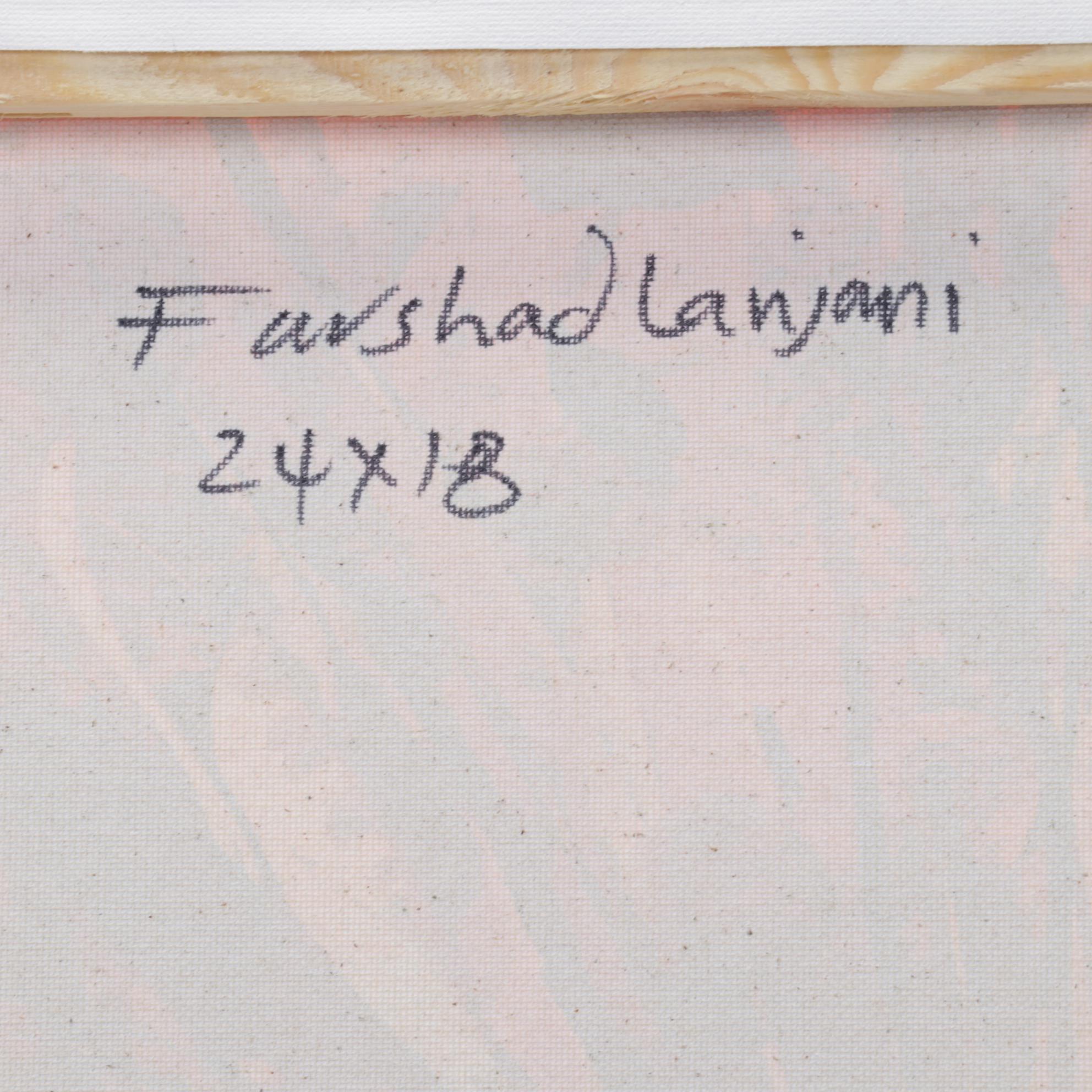 Farshad Lanjani Still Life Acrylic Painting of Flowers in Vase, 21st ...