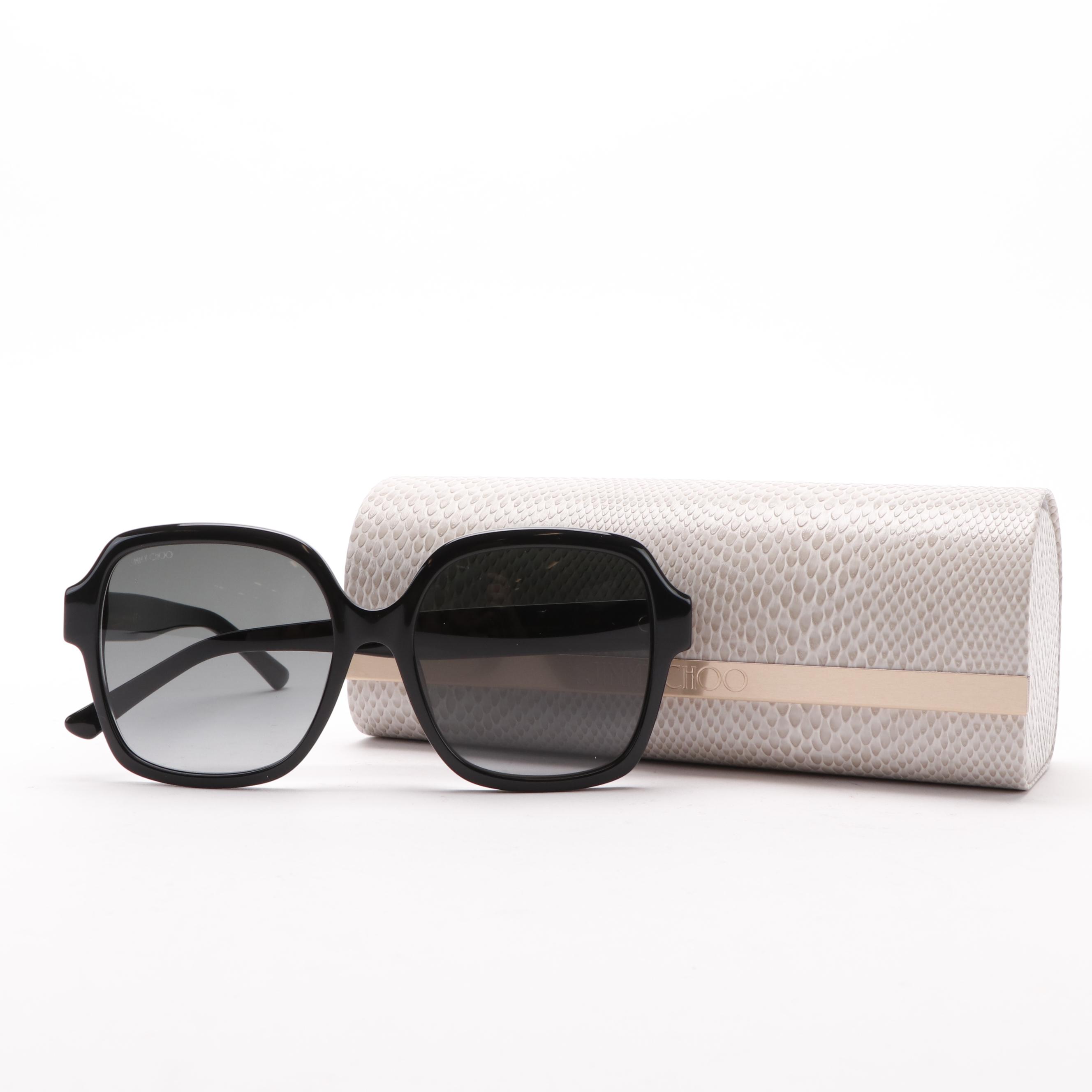 Jimmy Choo RELLA/G/S Black Sunglasses with Case | EBTH