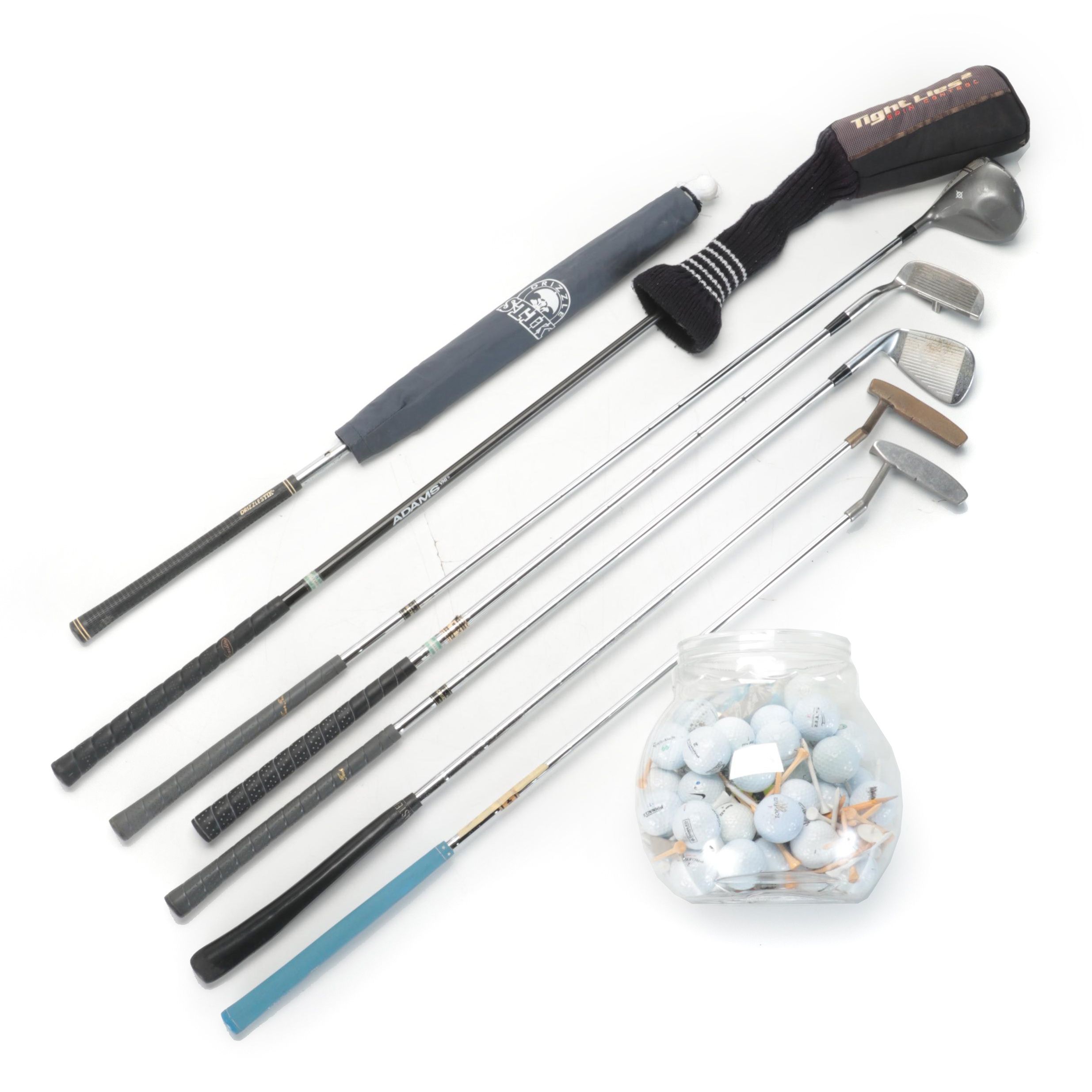 Adams and ProTactic Drivers With Additional Golf Clubs, Tees and ...