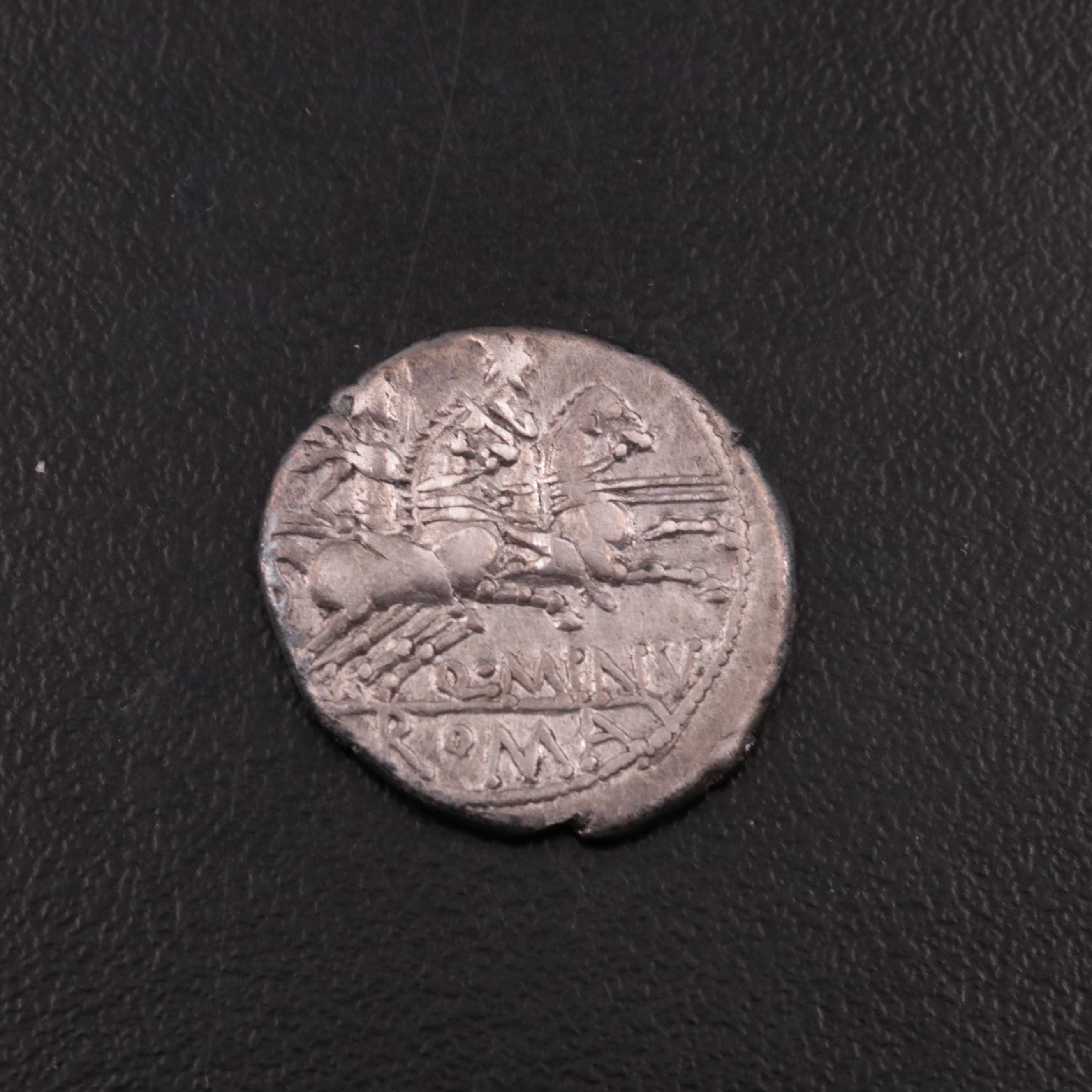 Ancient Roman Republic Denarius of Q. Minucius Rufus, ca. 122 BC | EBTH