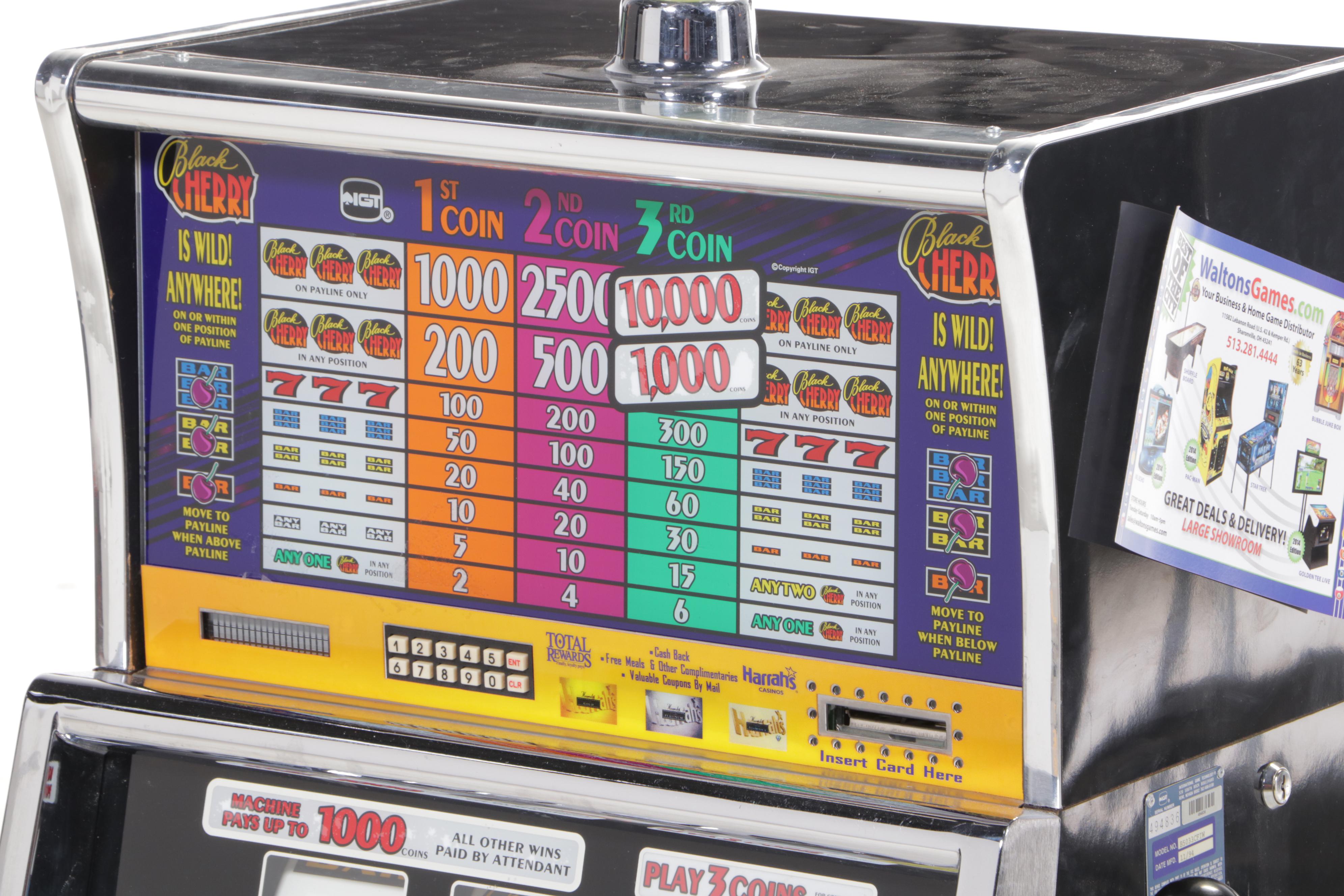IGT "Black Cherry" Slot Machine, Circa 1994 | EBTH