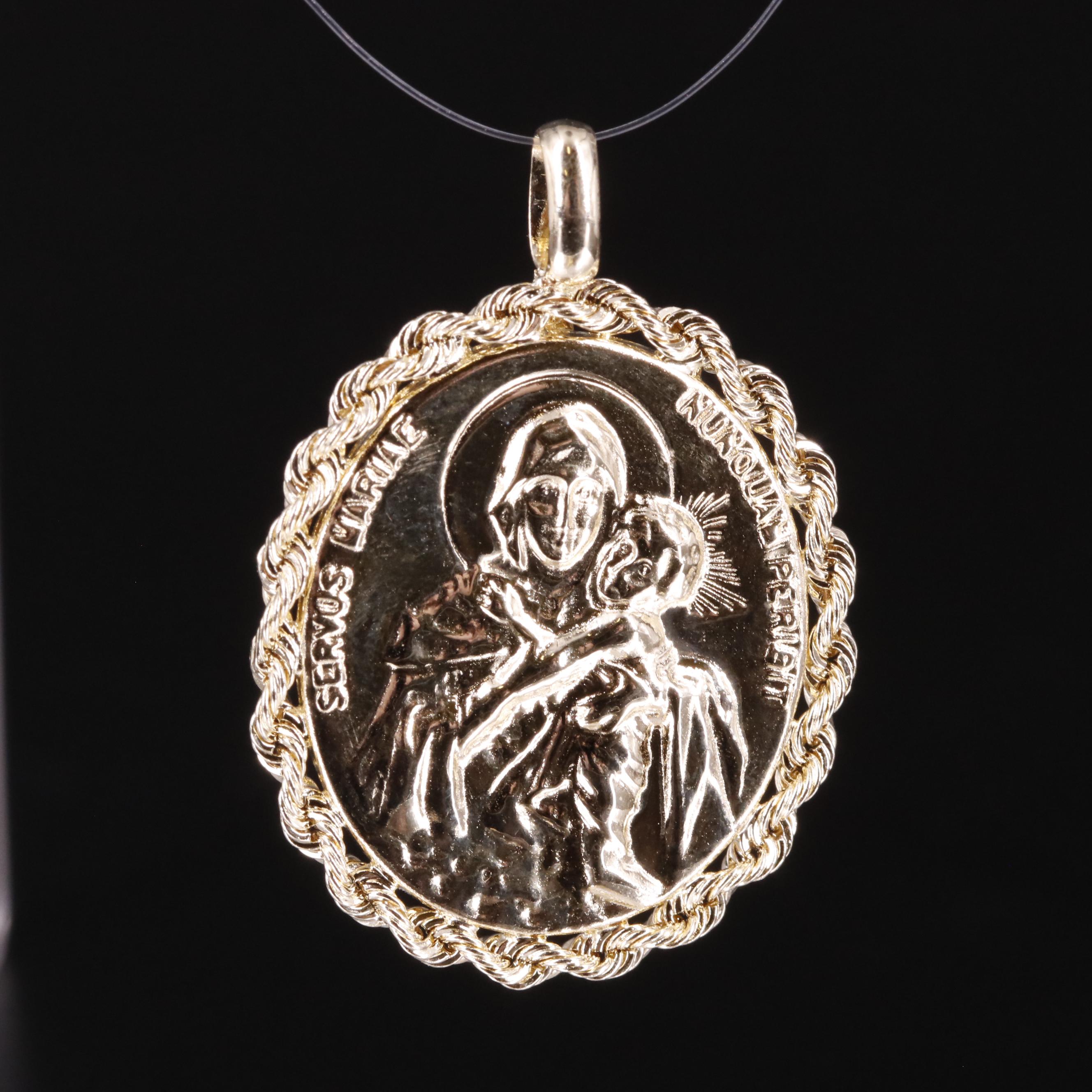 10K Madonna and Child Pendant | EBTH