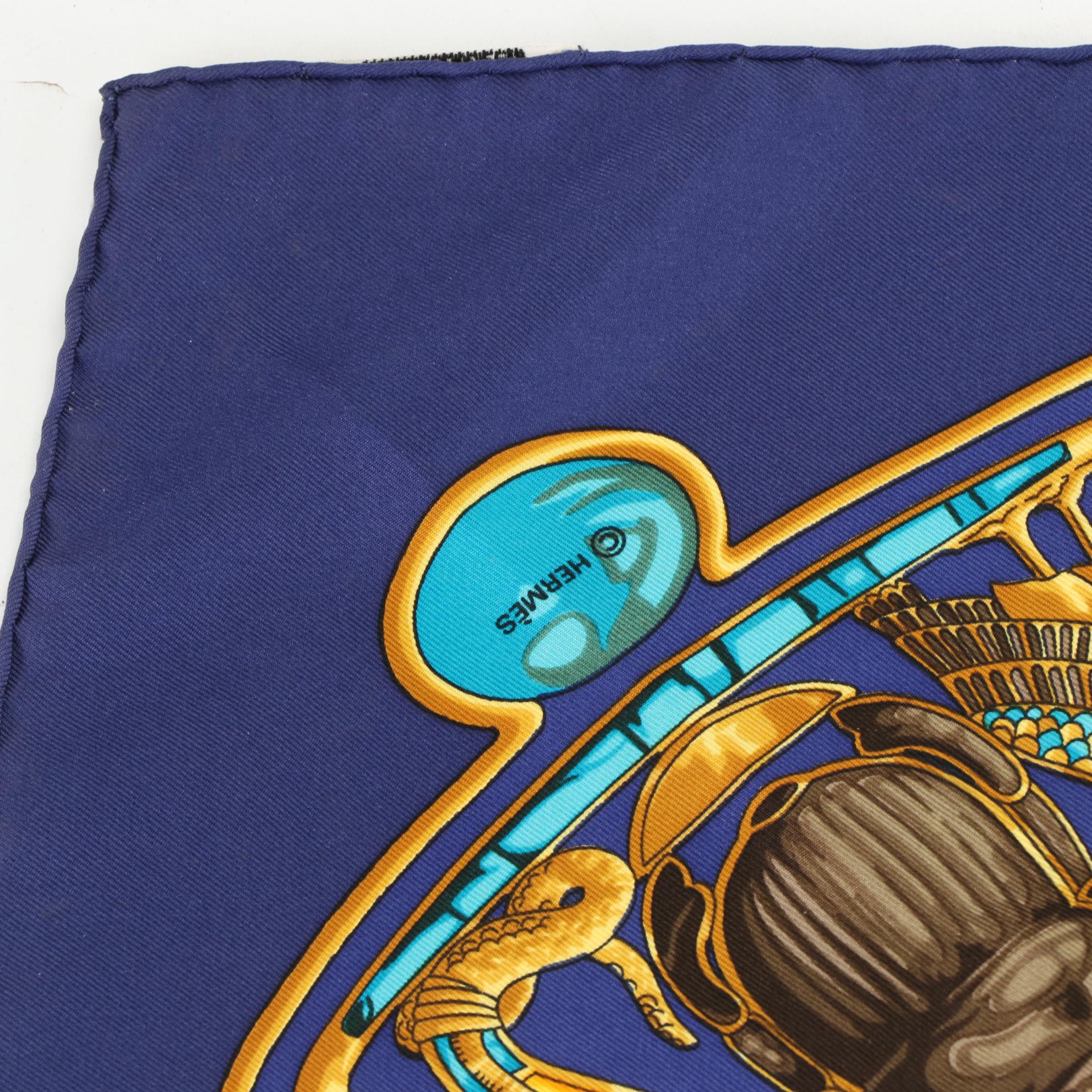 Hermès "Egyptian Scarab" Scarf 90 in Silk Twill | EBTH