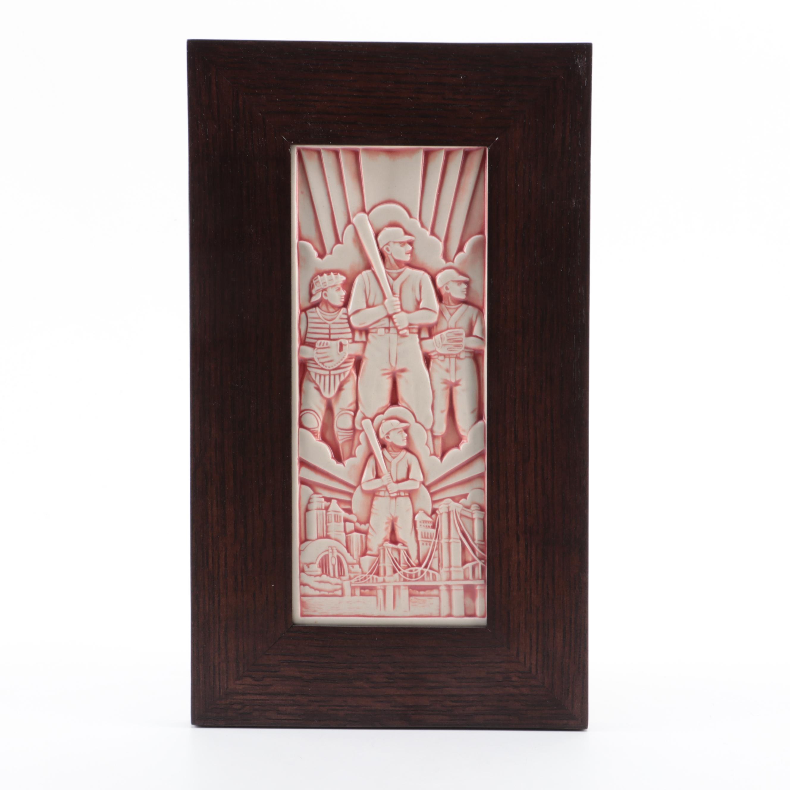 Rookwood Pottery "The Spirit of Baseball" and Cincinnati Reds Logo ...