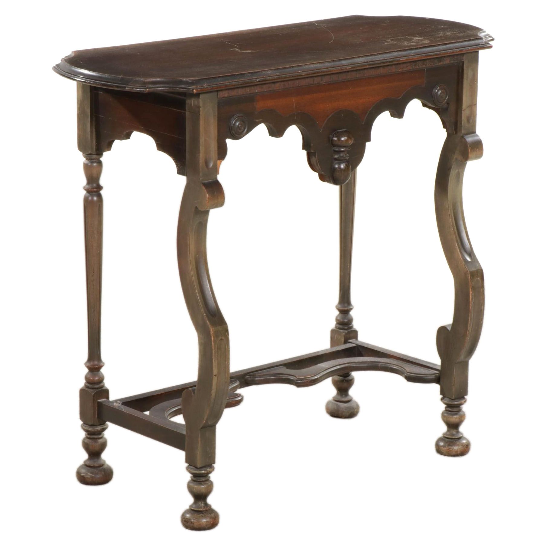 Baroque Style Walnut Hall Table, Early to Mid 20th Century | EBTH