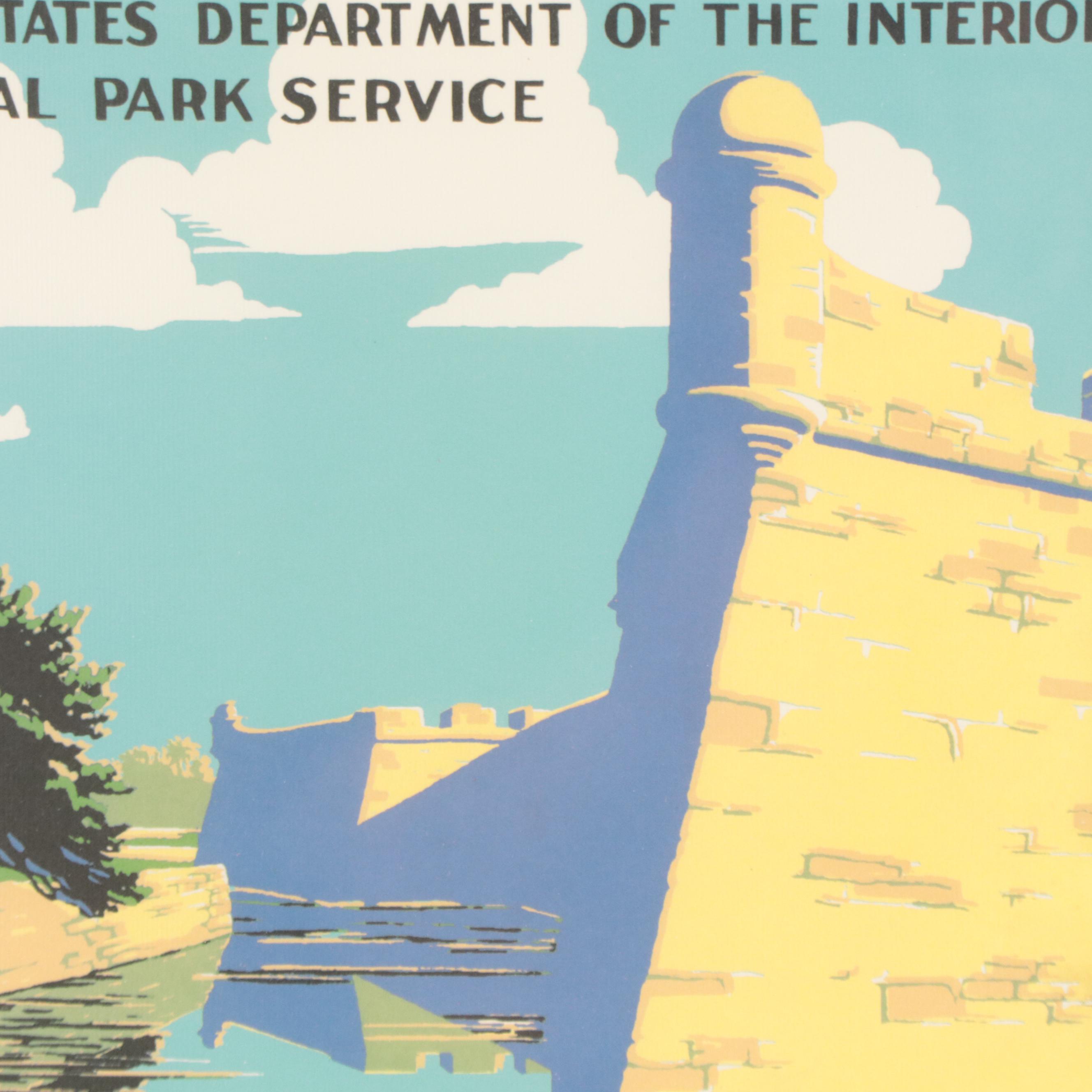 Offset Lithograph After Chester Don Powell "Fort Marion," 21st Century ...