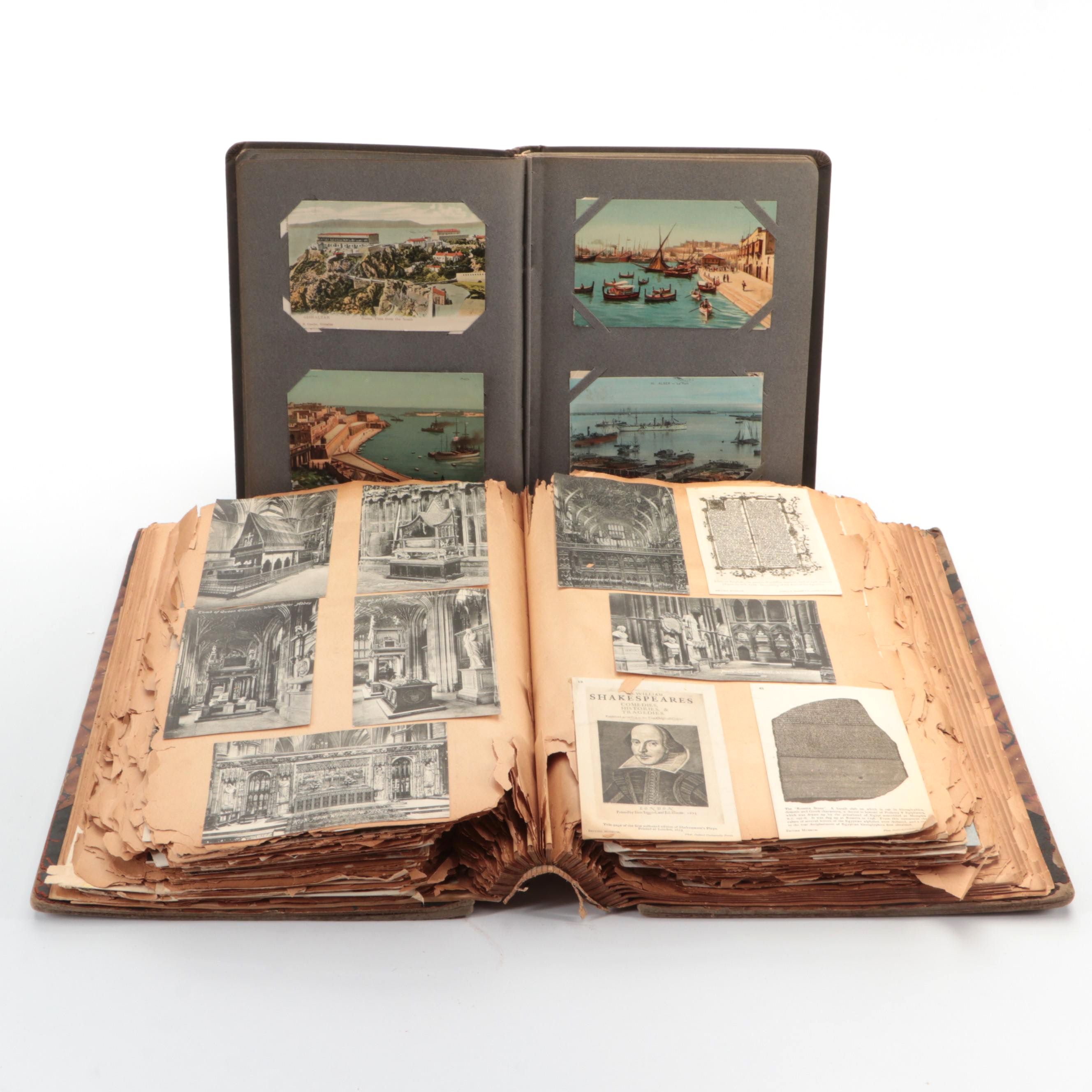 Postcard Albums with Travel Postcards and Stamps | EBTH