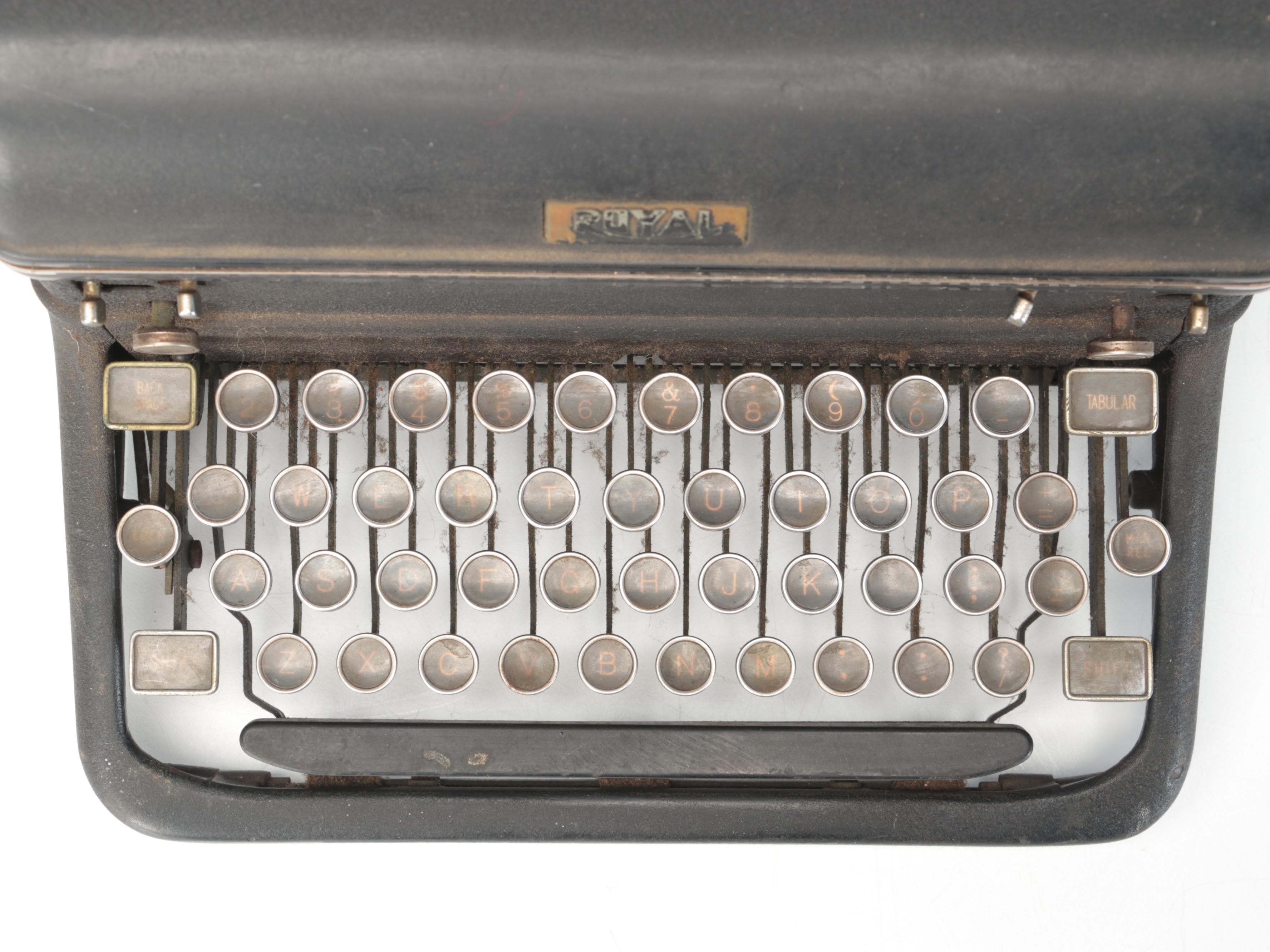 Royal KMM Typewriter and Ribbon Cover, "20th Century Typewriting" Book ...