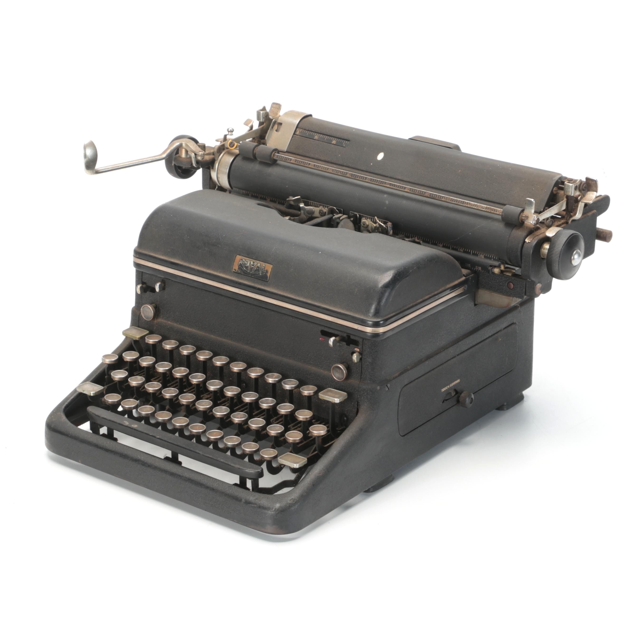 Royal KMM Typewriter and Ribbon Cover, "20th Century Typewriting" Book ...