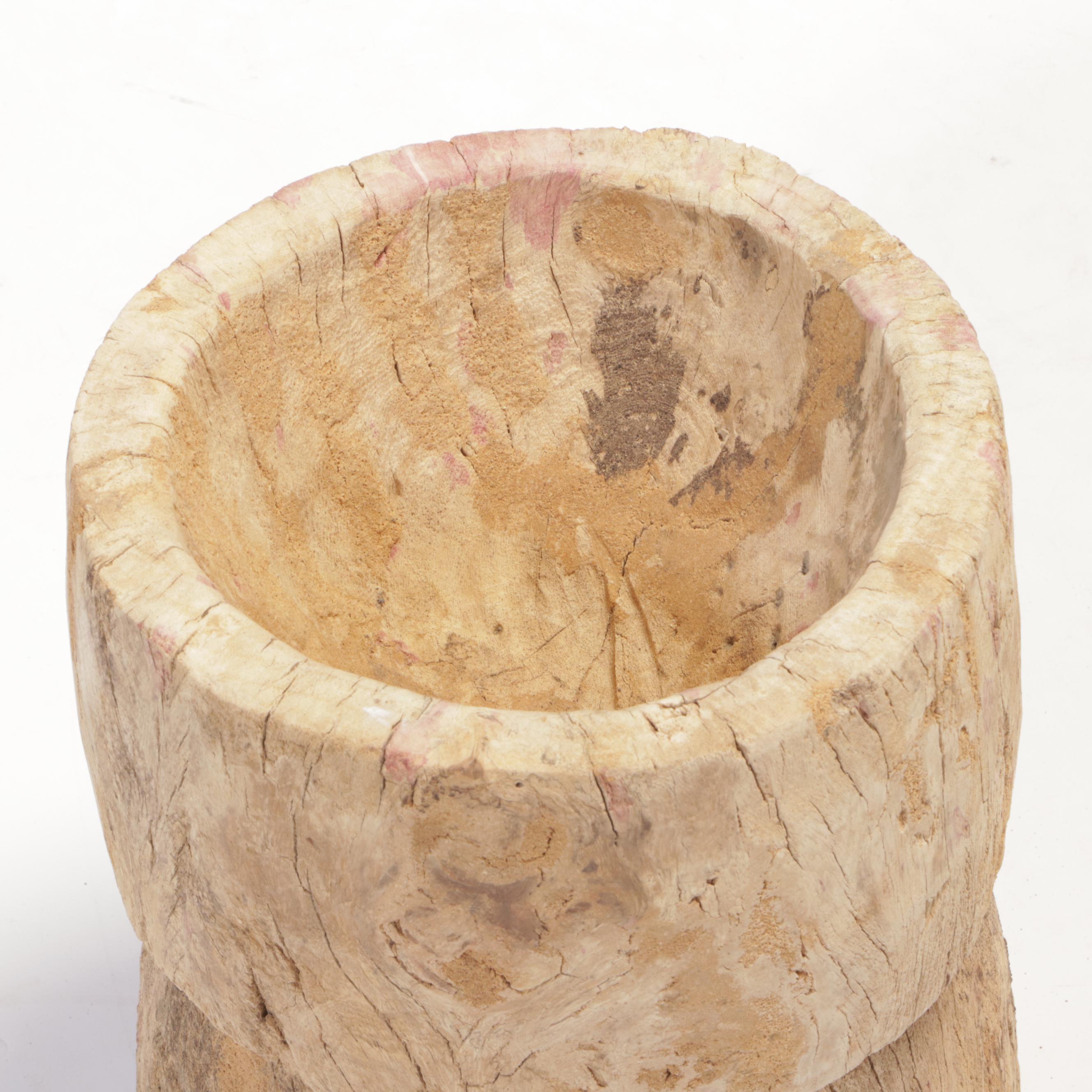 Handcarved Indian Wooden Rice Pounder | EBTH