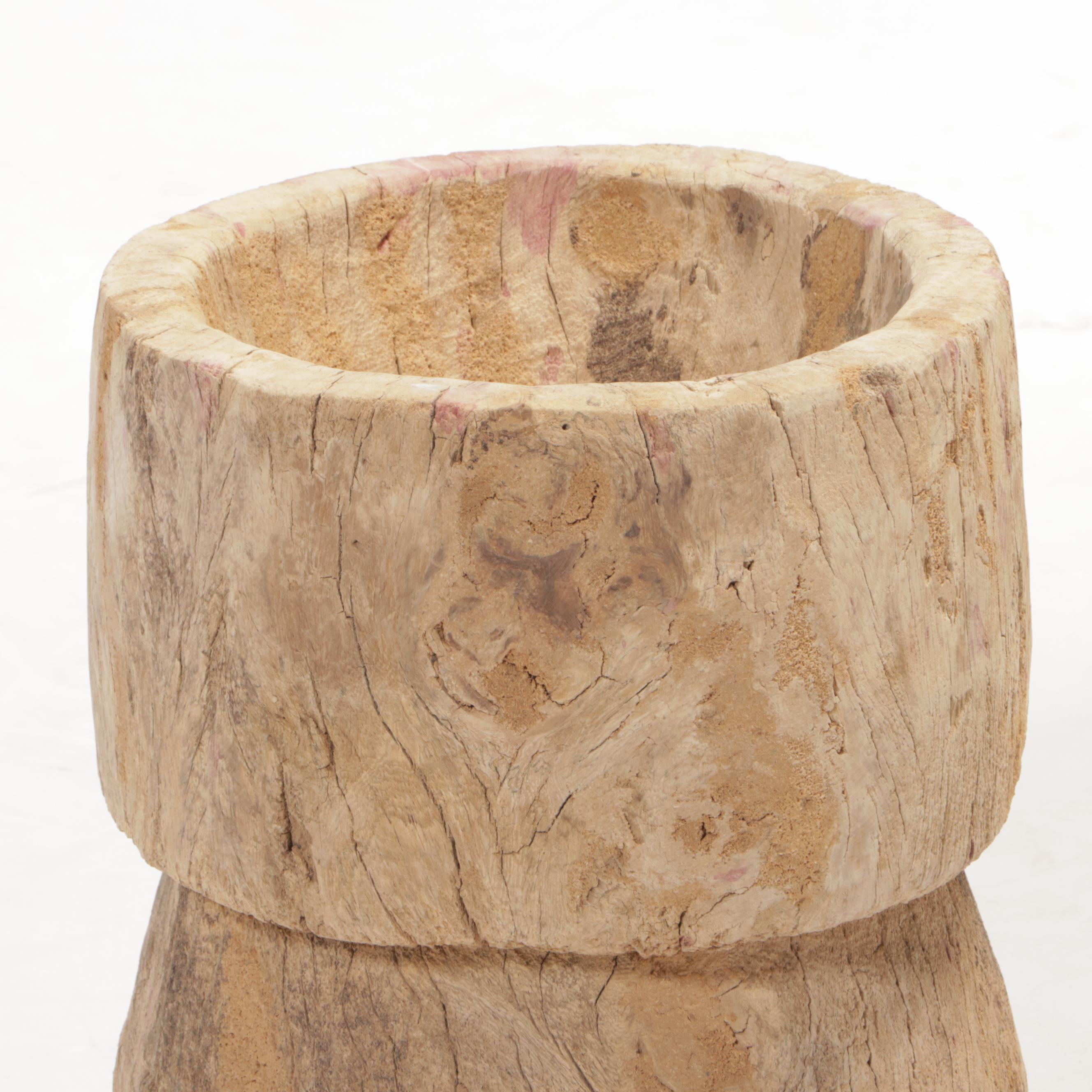 Handcarved Indian Wooden Rice Pounder | EBTH