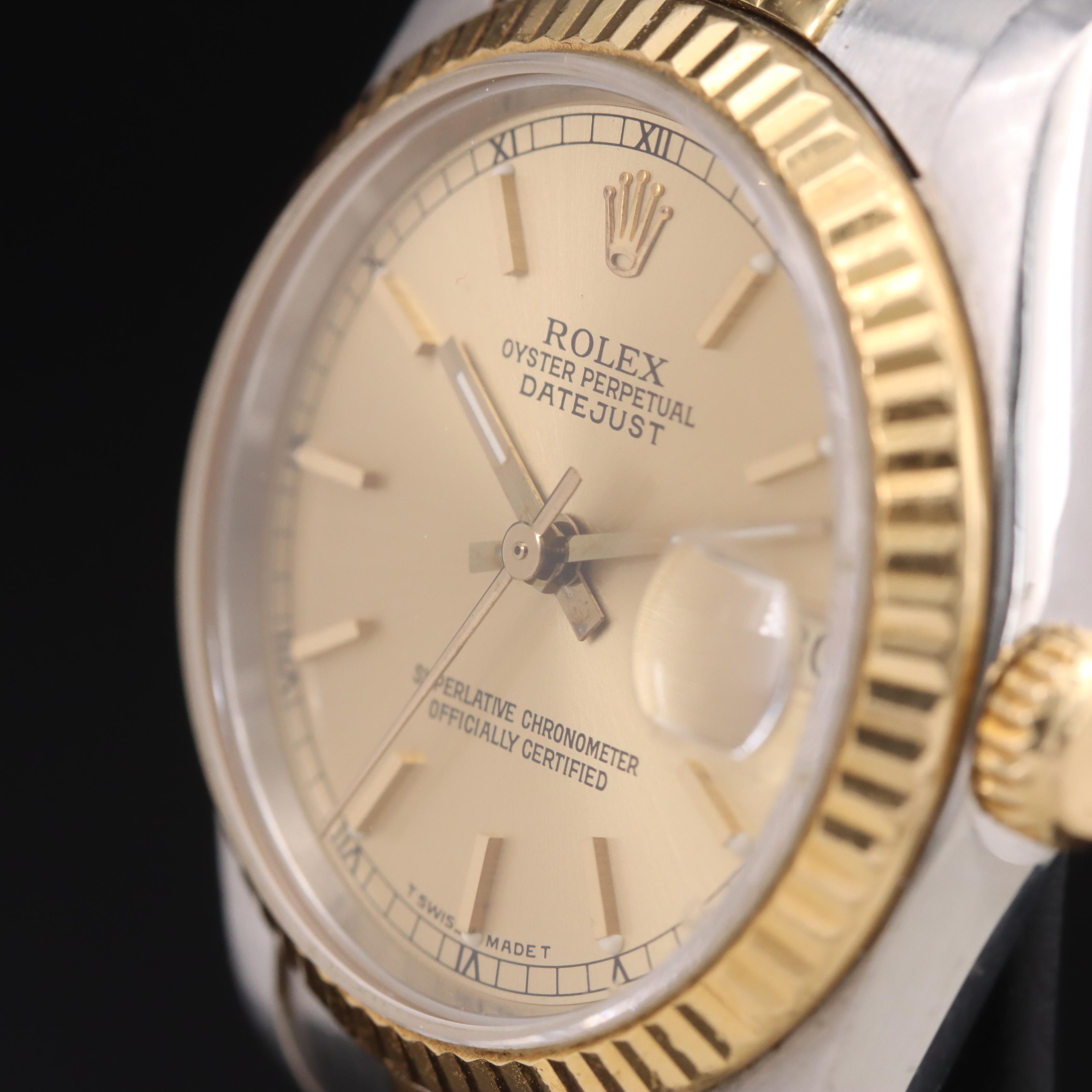 1987 - 1988 Rolex Oyster Perpetual Datejust Midsize Wristwatch | EBTH