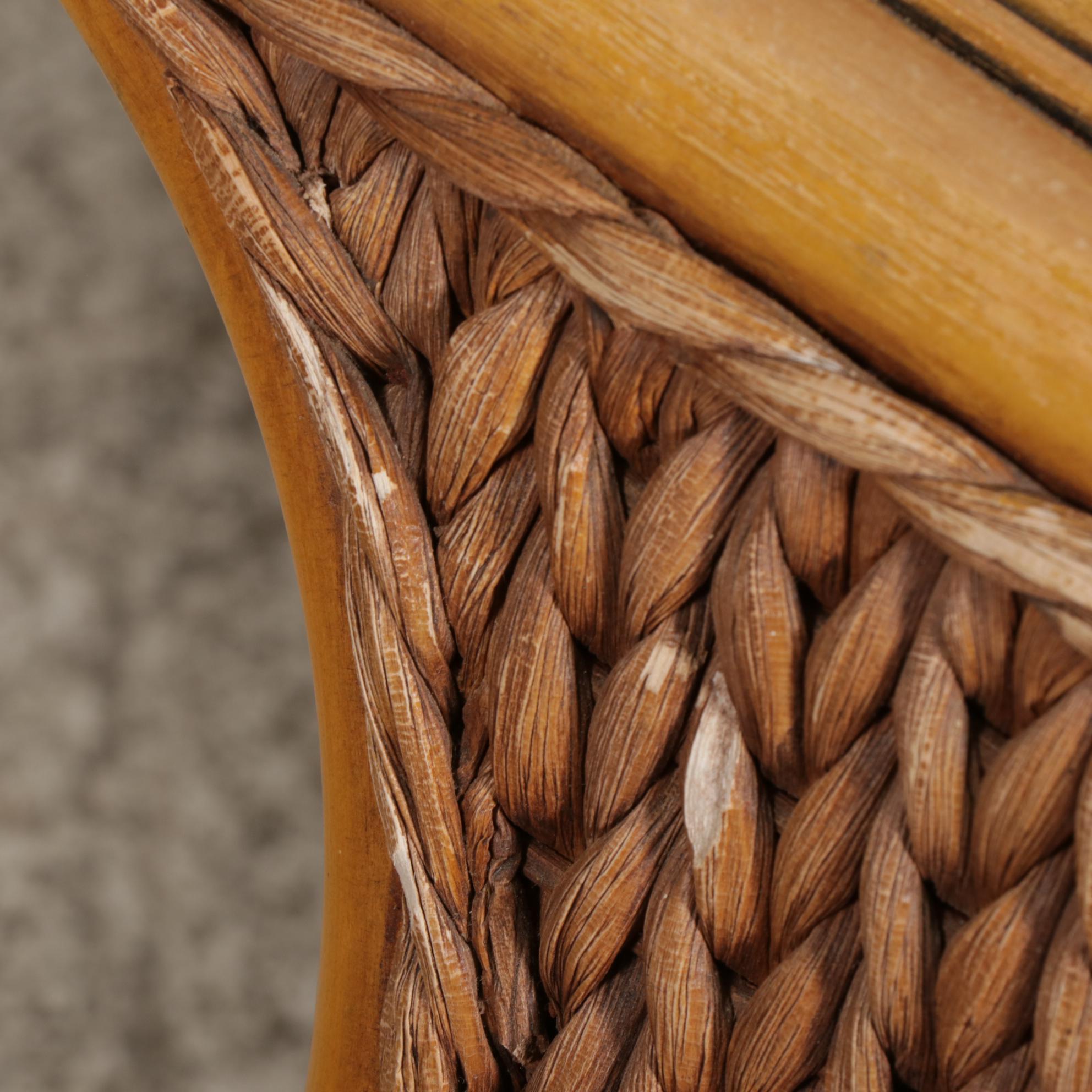 Pier 1 Rattan and Wicker Three-Piece Dining Set with Associated Chair ...