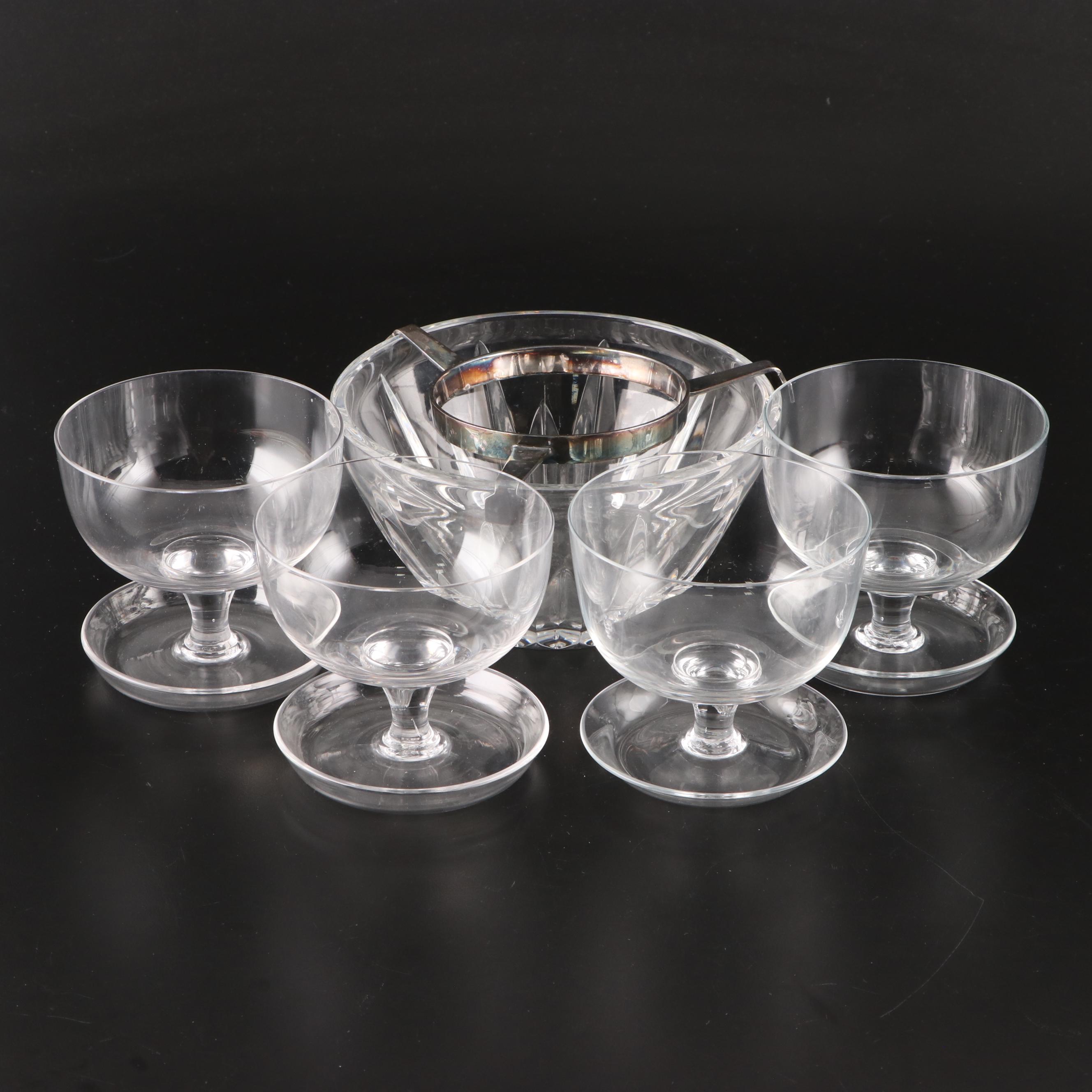 Baccarat "Biarritz" Crystal Caviar Bowl with Shrimp Cocktail Bowls | EBTH