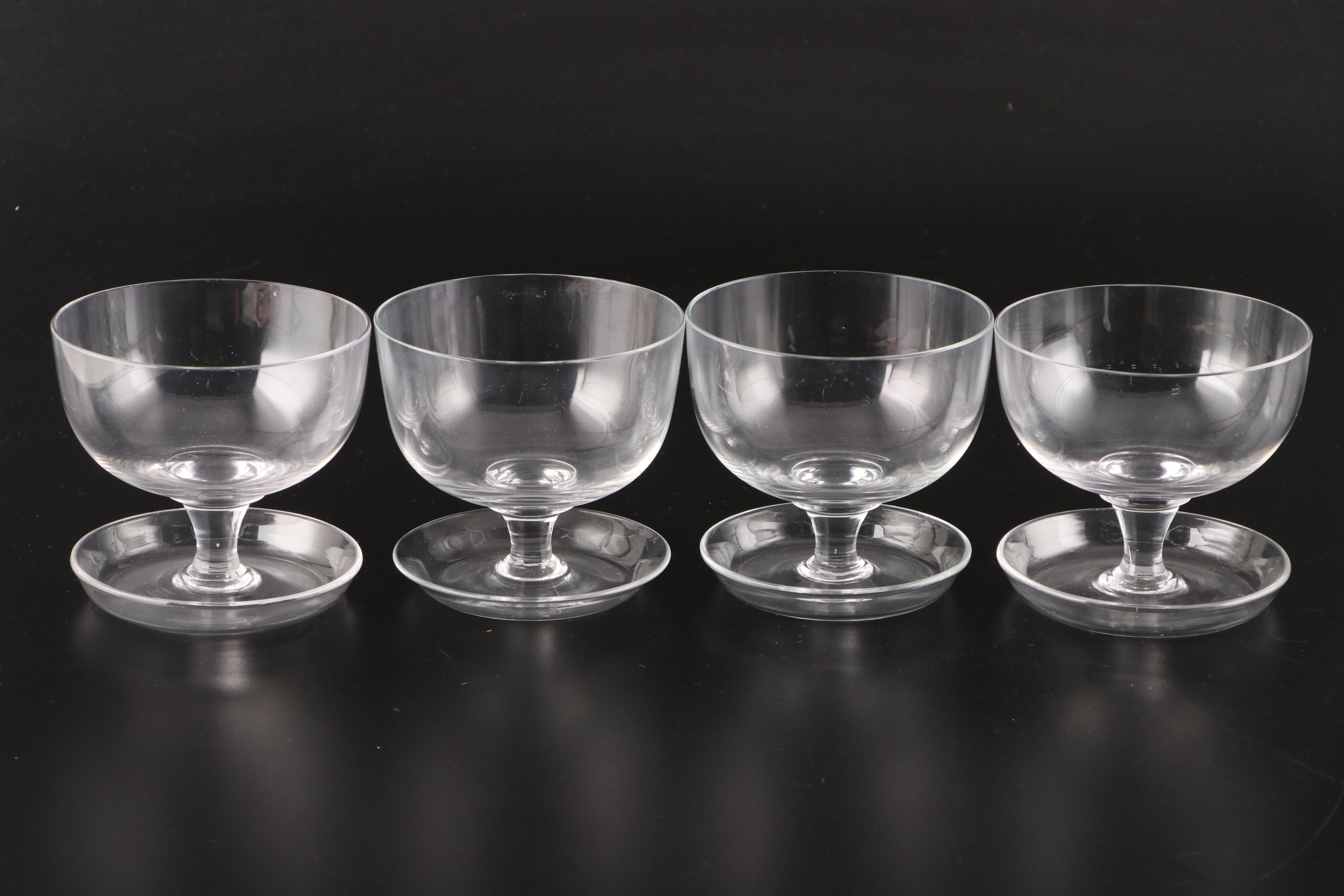 Baccarat "Biarritz" Crystal Caviar Bowl with Shrimp Cocktail Bowls | EBTH