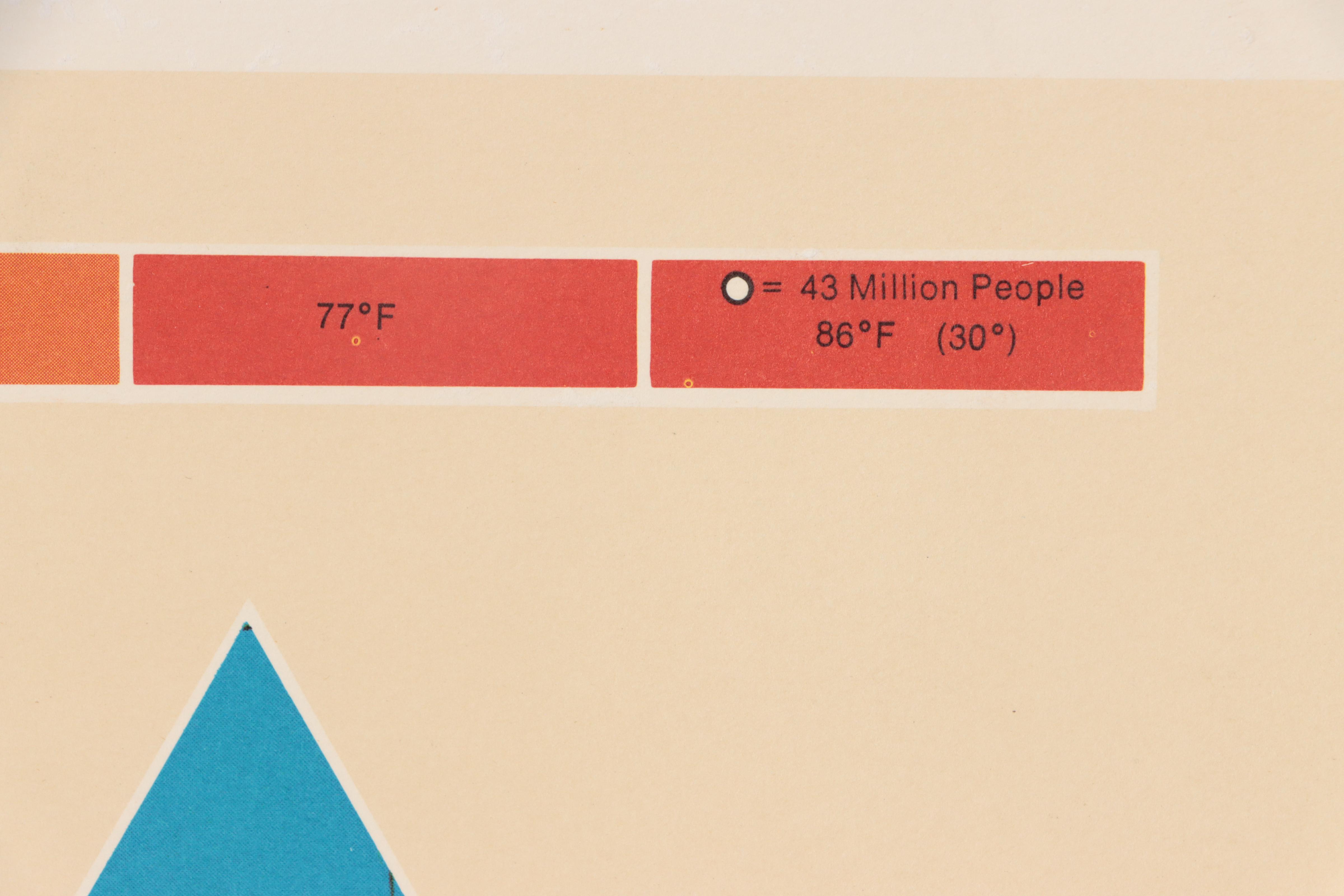 Buckminster Fuller Halftone Map "Dymaxion Airocean World Map," 1979 | EBTH