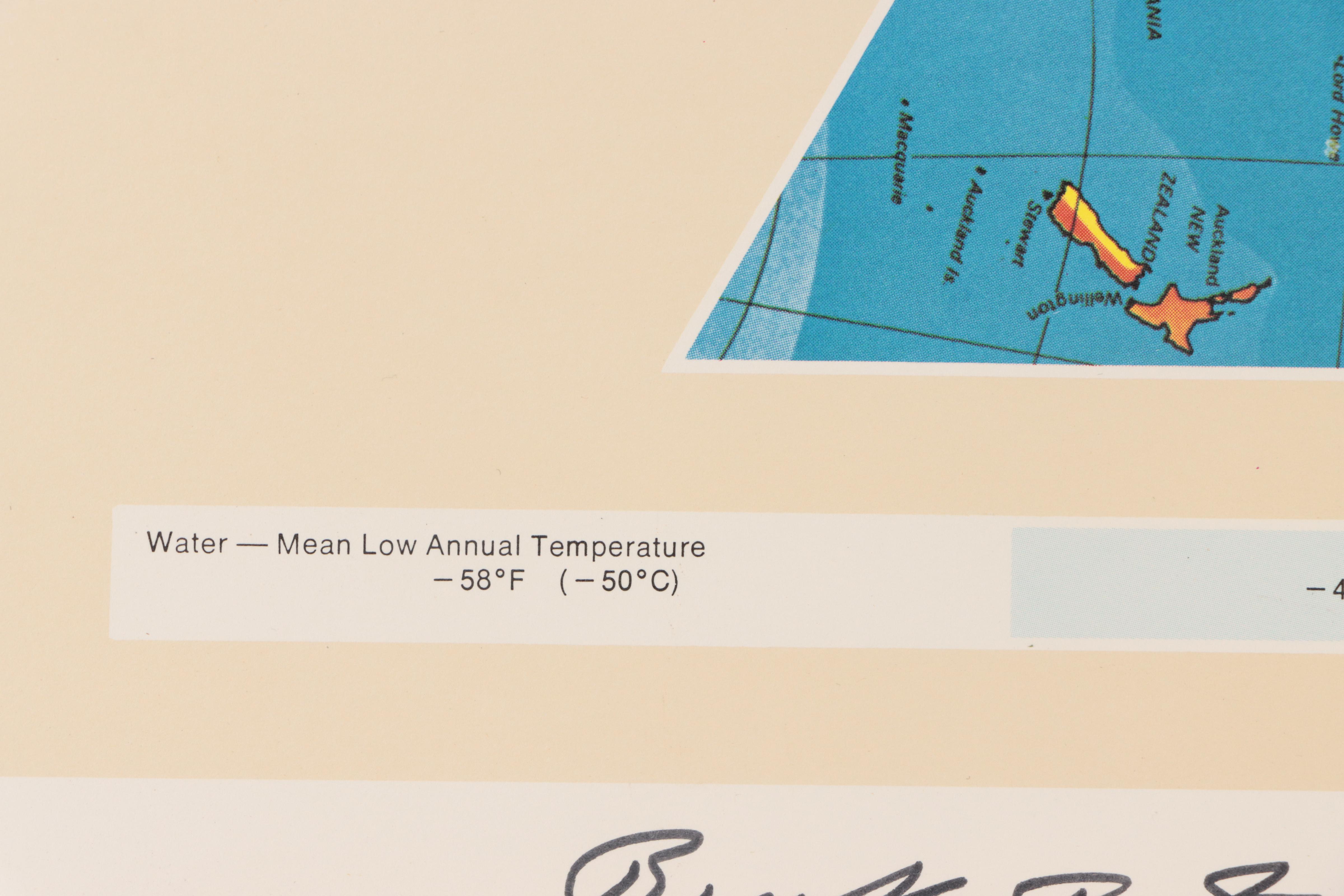 Buckminster Fuller Halftone Map "Dymaxion Airocean World Map," 1979 | EBTH