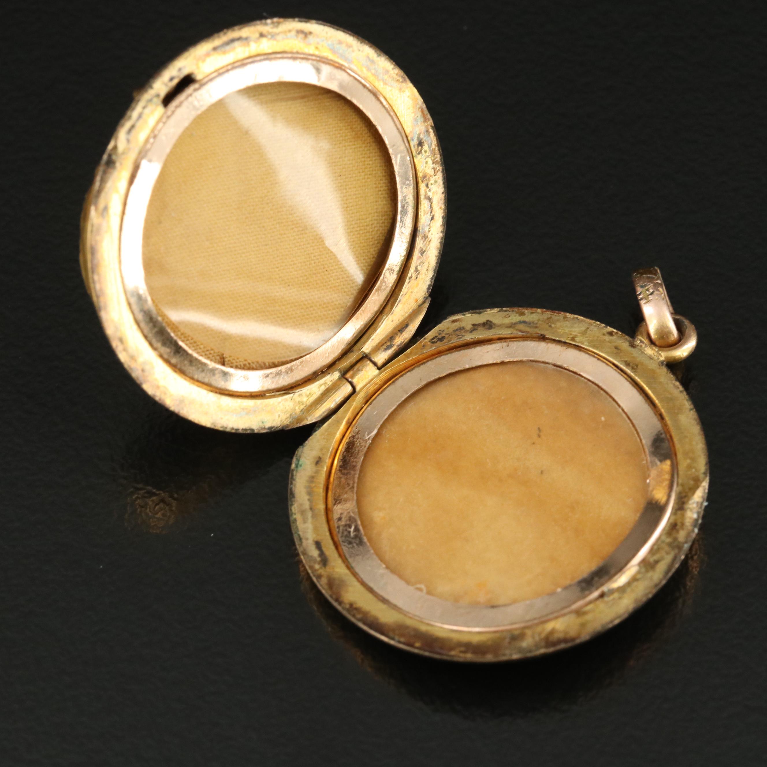 Art Nouveau Repoussé Japanese Lady Locket Pendant | EBTH