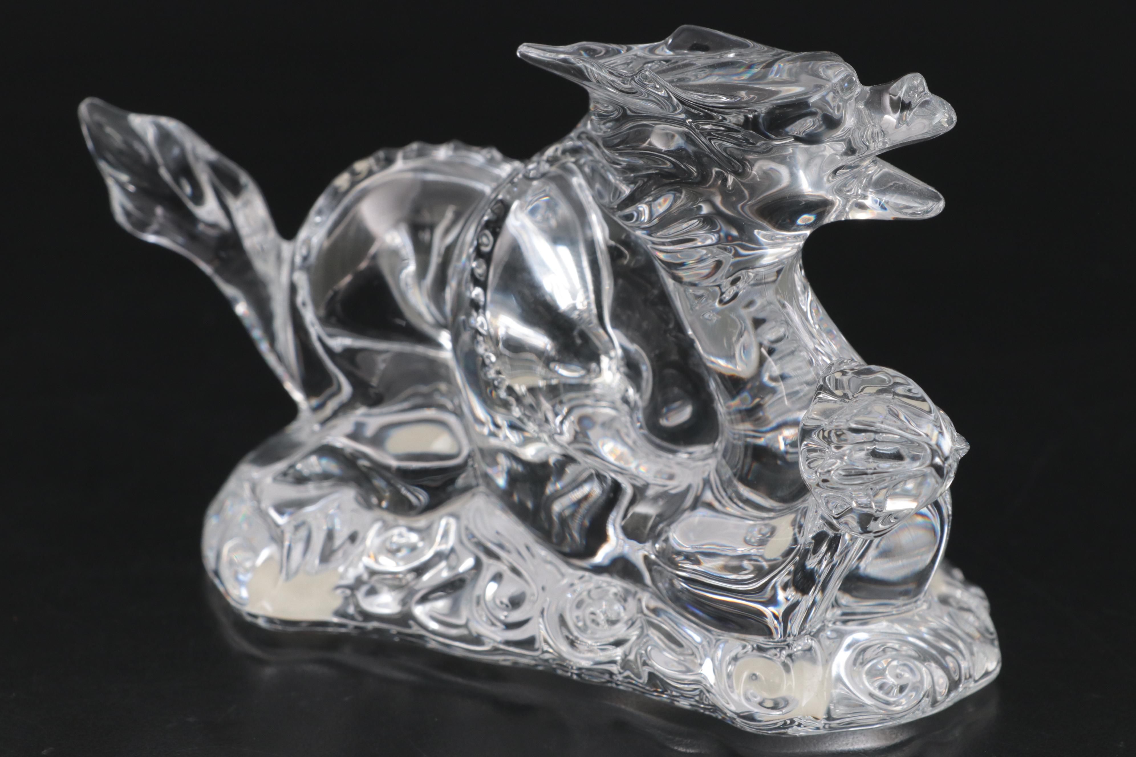 Baccarat Crystal Zodiac Dragon and Star Fish Figurines | EBTH