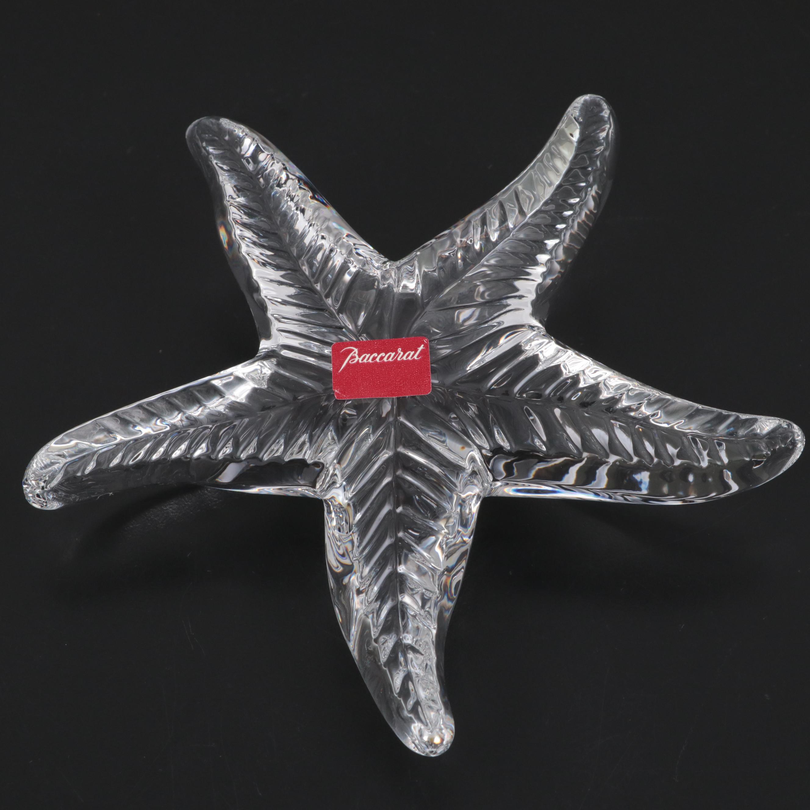 Baccarat Crystal Zodiac Dragon and Star Fish Figurines | EBTH