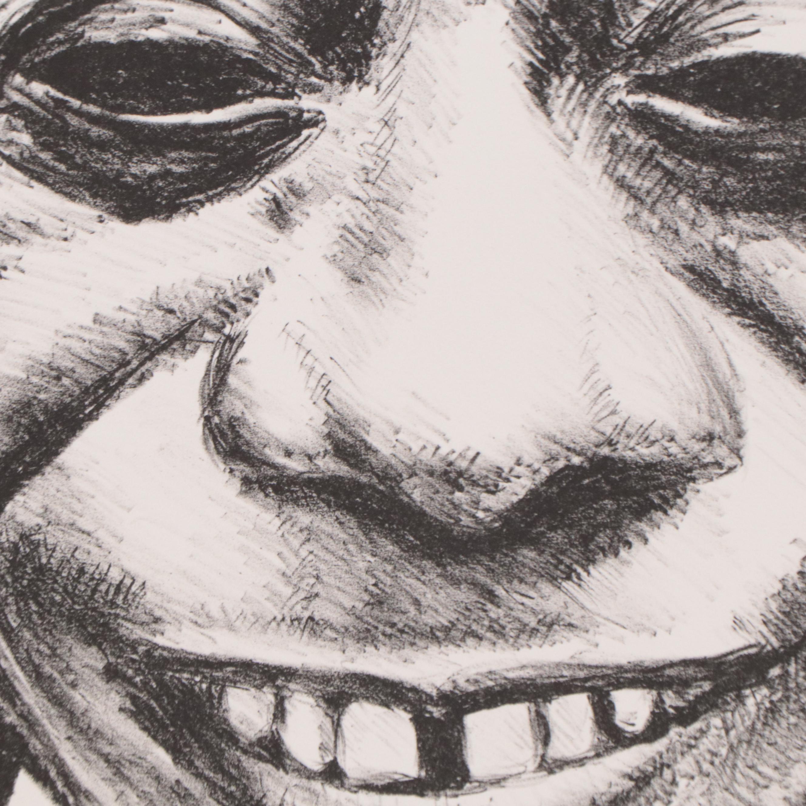 Sidney Chafetz Portrait Lithograph of James Baldwin, 1981 | EBTH