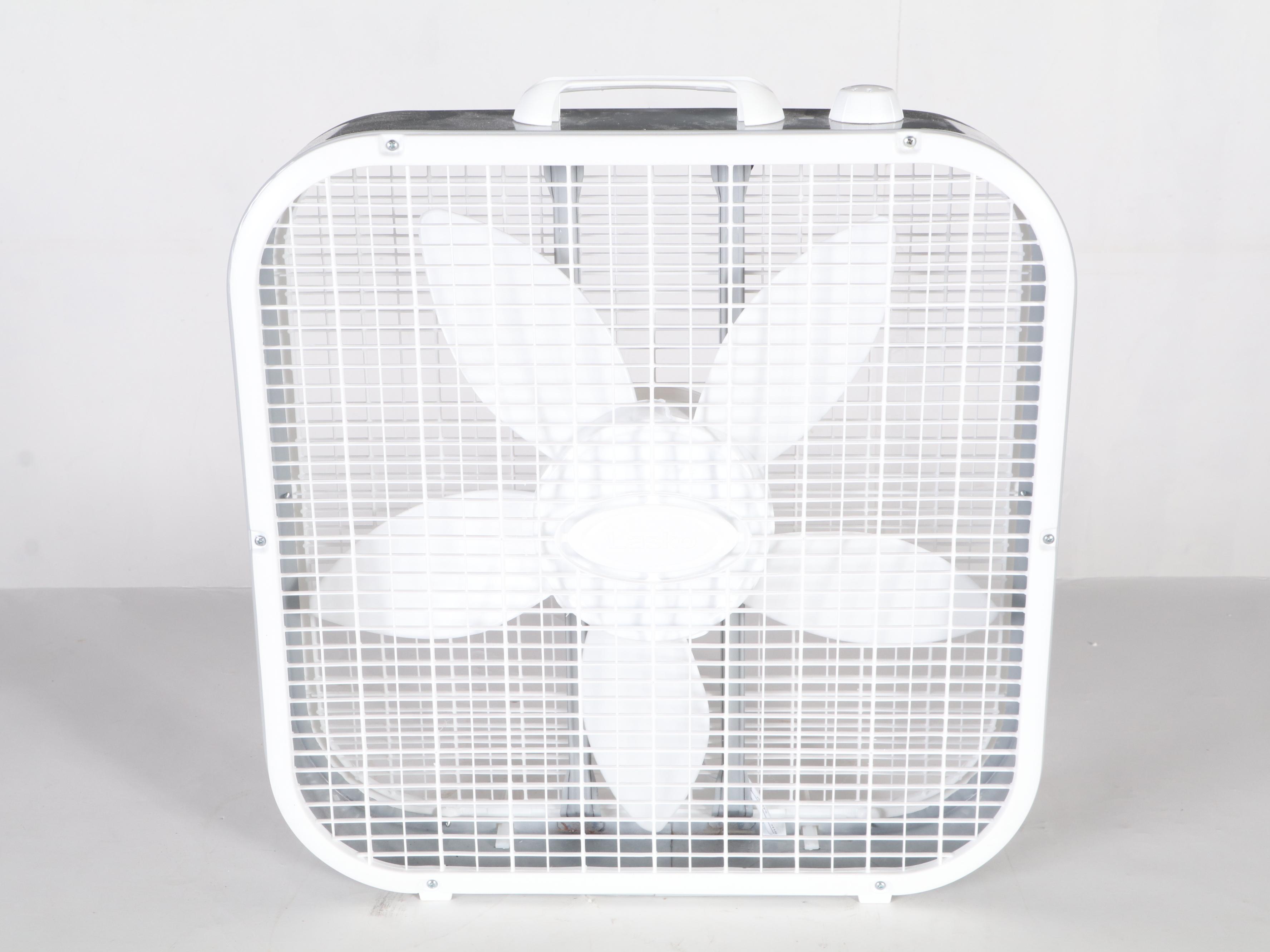 Lasko Metal Box Fan with Other Plastic and Metal Household Accessories ...