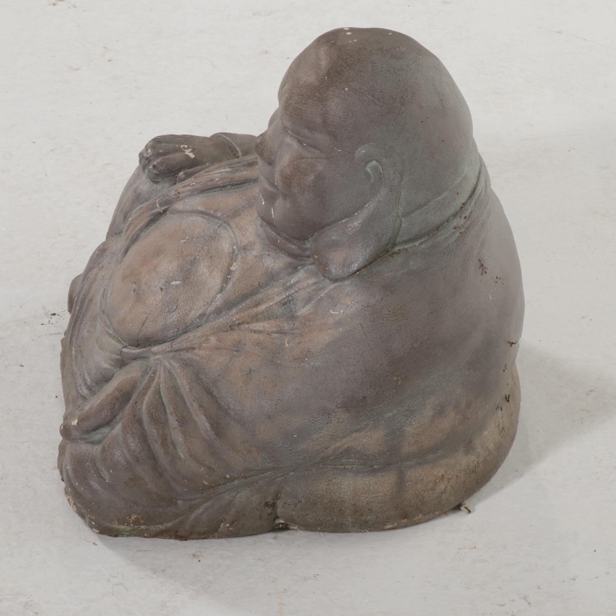 Painted Concrete Buddha Garden Statue | EBTH