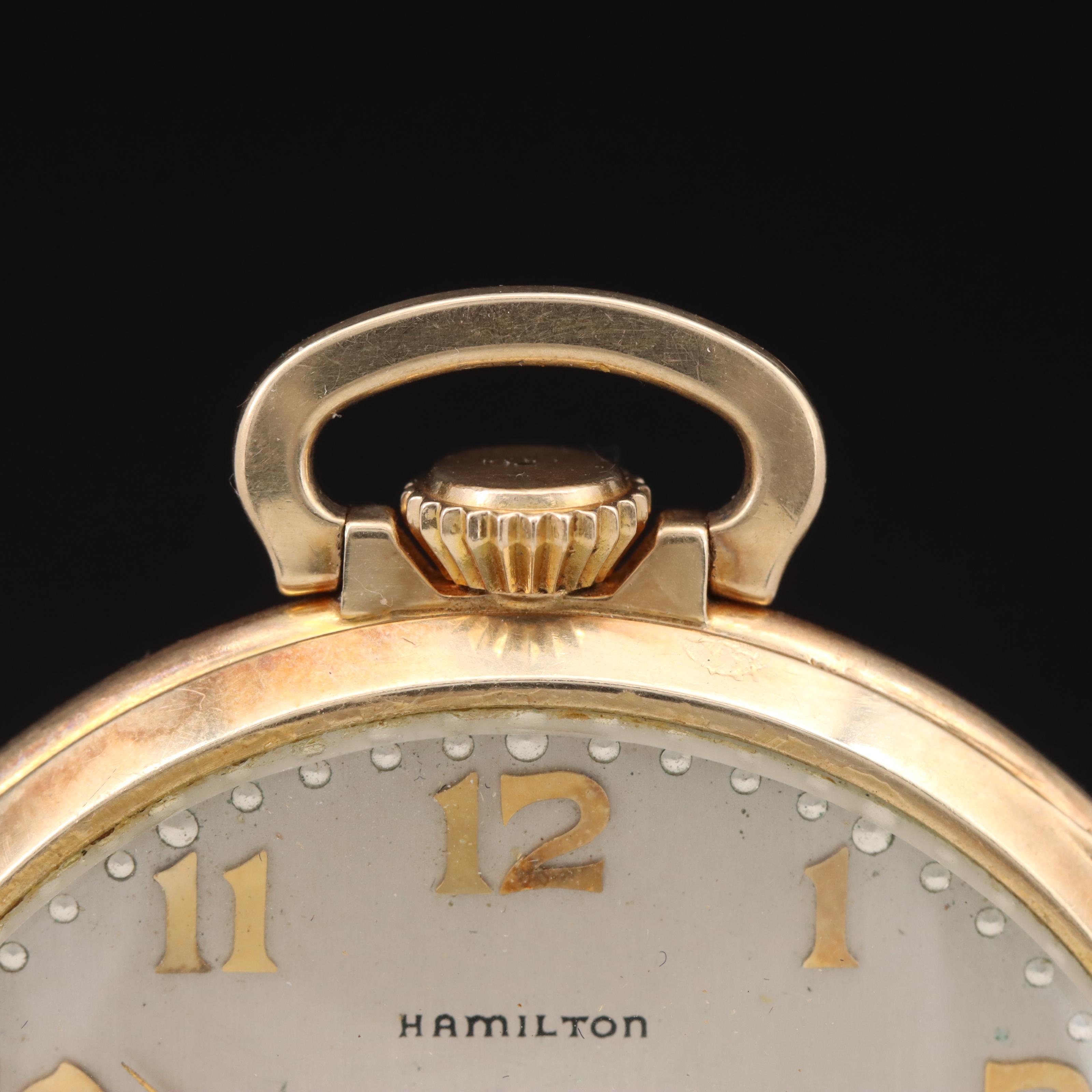 1937 14K Hamilton Pocket Watch | EBTH