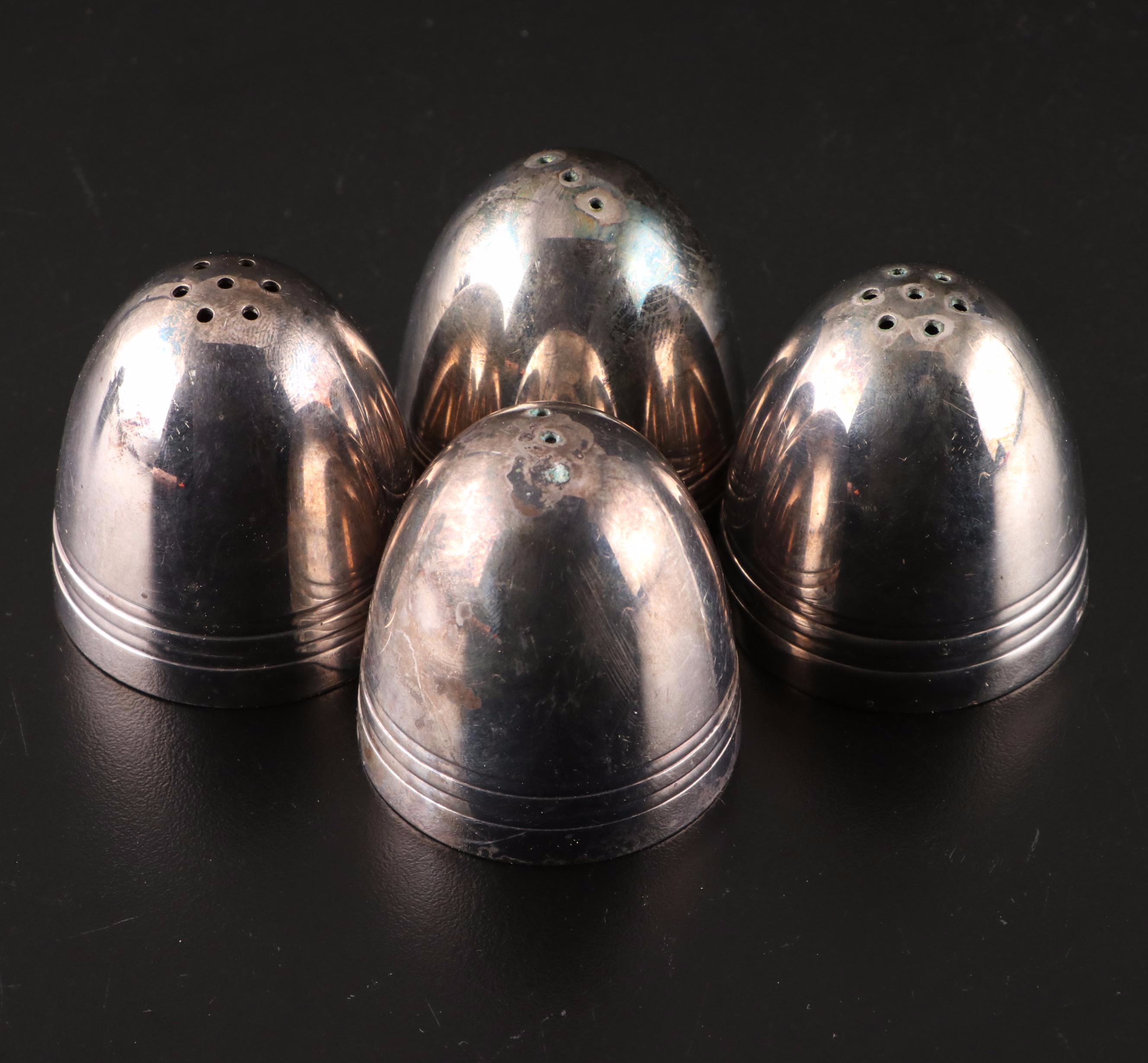 Christofle Salt and Pepper Shakers with Assorted Silver Plate Table ...