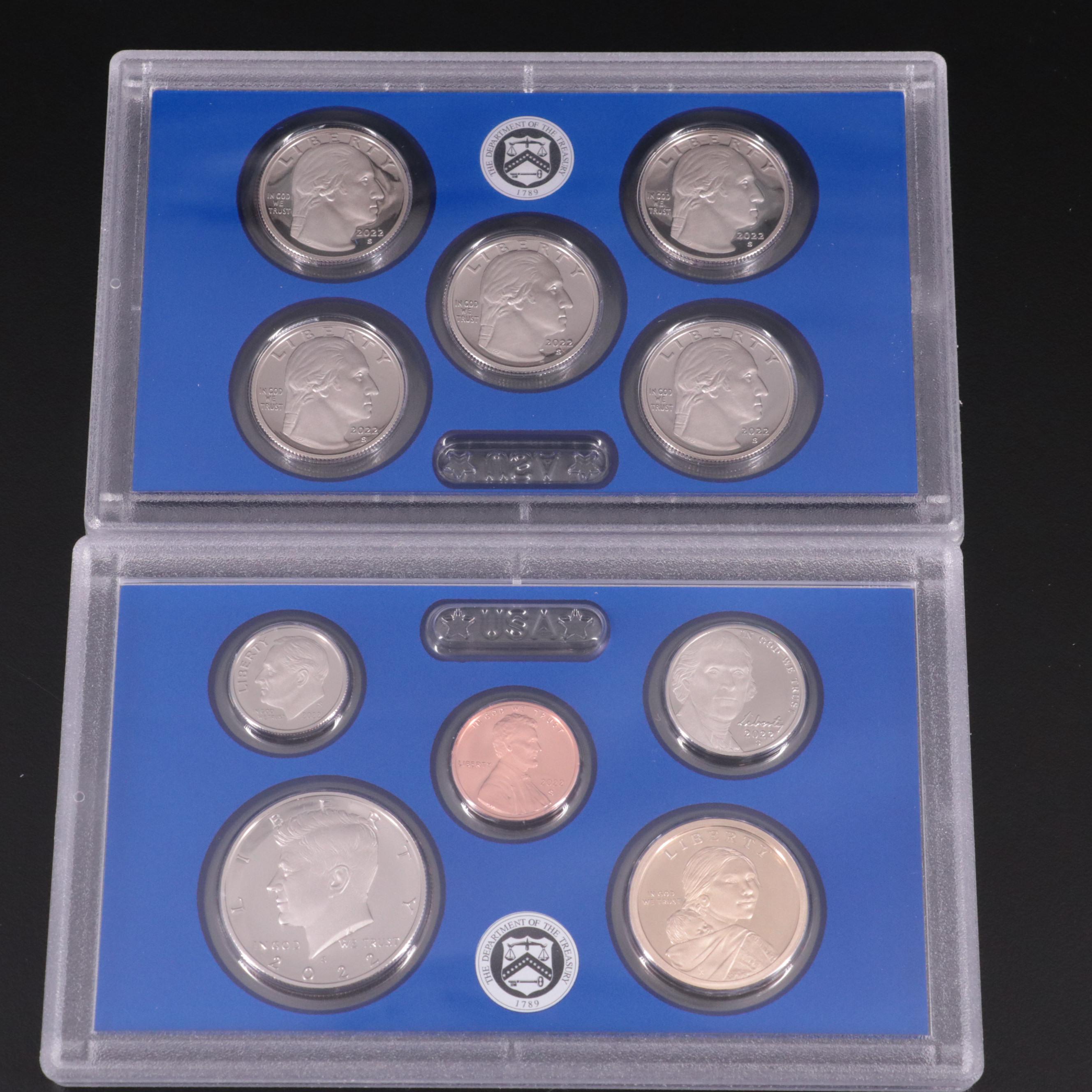 Two Modern U.S. Mint Proof Sets, 2021–2022 | EBTH