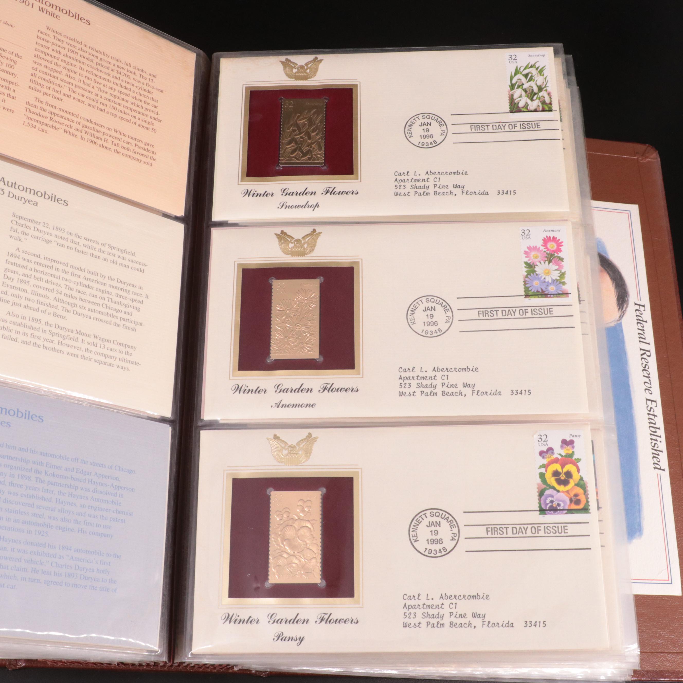 Album of Golden Replicas of U.S. Stamps | EBTH