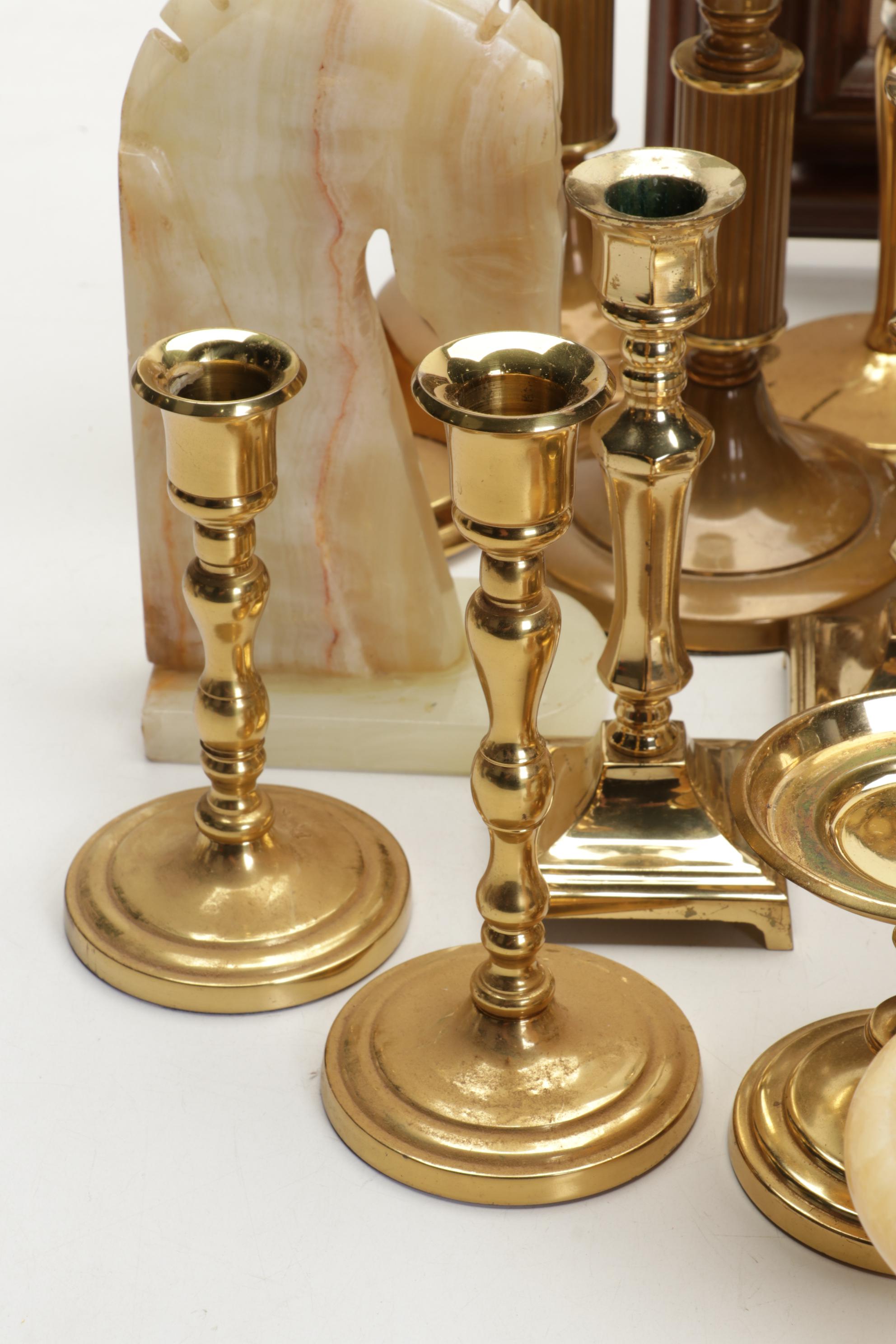 Baldwin Brass Candlesticks with Other Candle Holders and Décor | EBTH